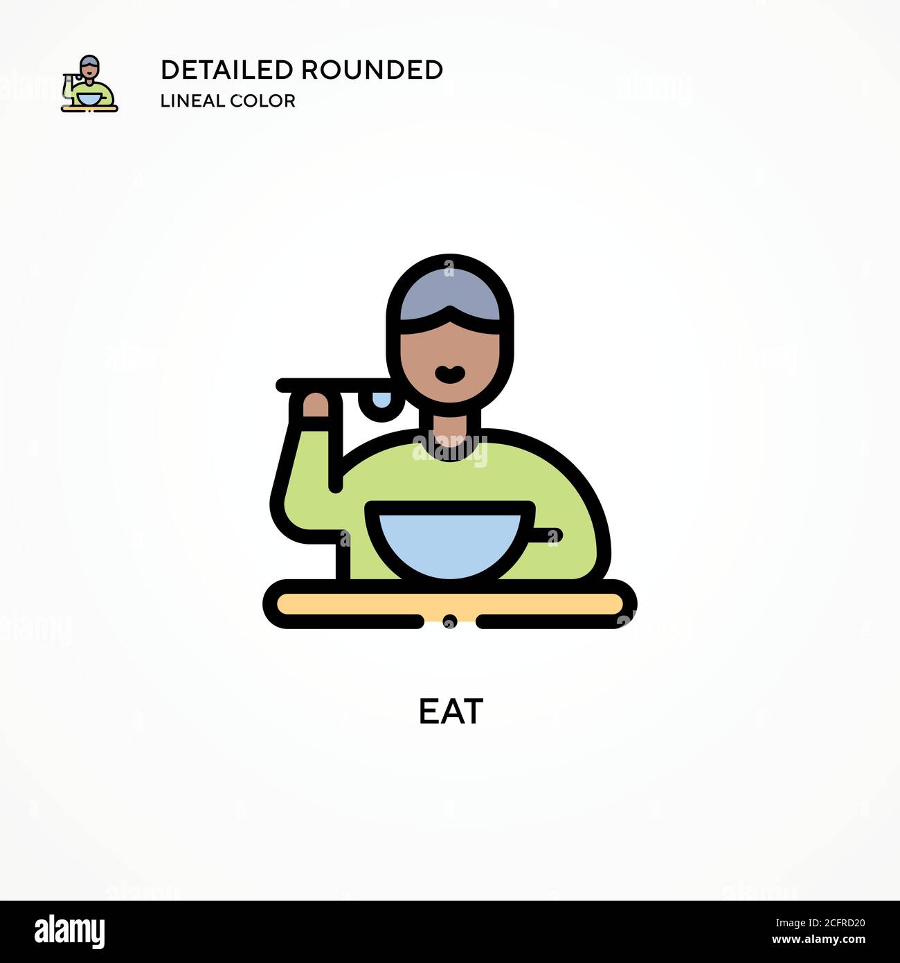 Eat vector icon. Modern vector illustration concepts. Easy to edit and ...