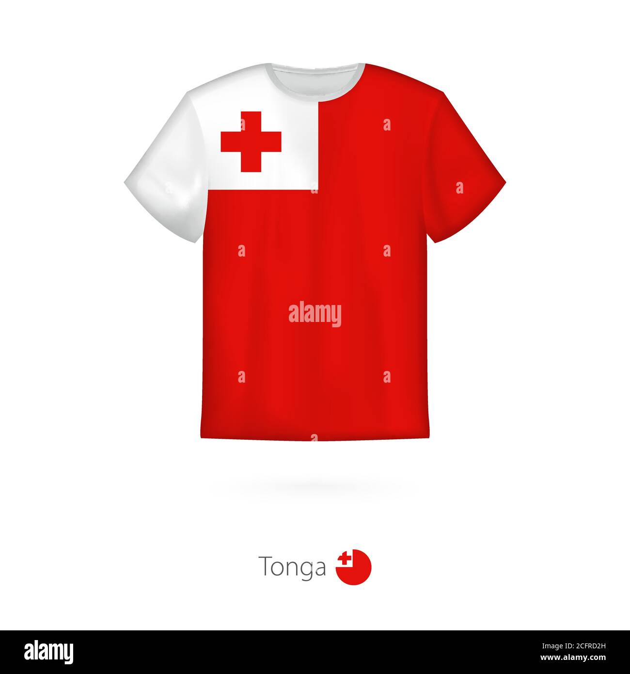 T-shirt design with flag of Tonga. T-shirt vector template Stock Vector ...