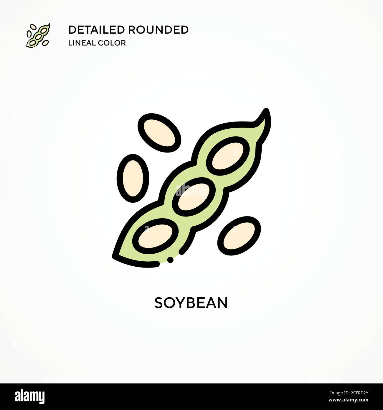 Soybean vector icon. Modern vector illustration concepts. Easy to edit ...