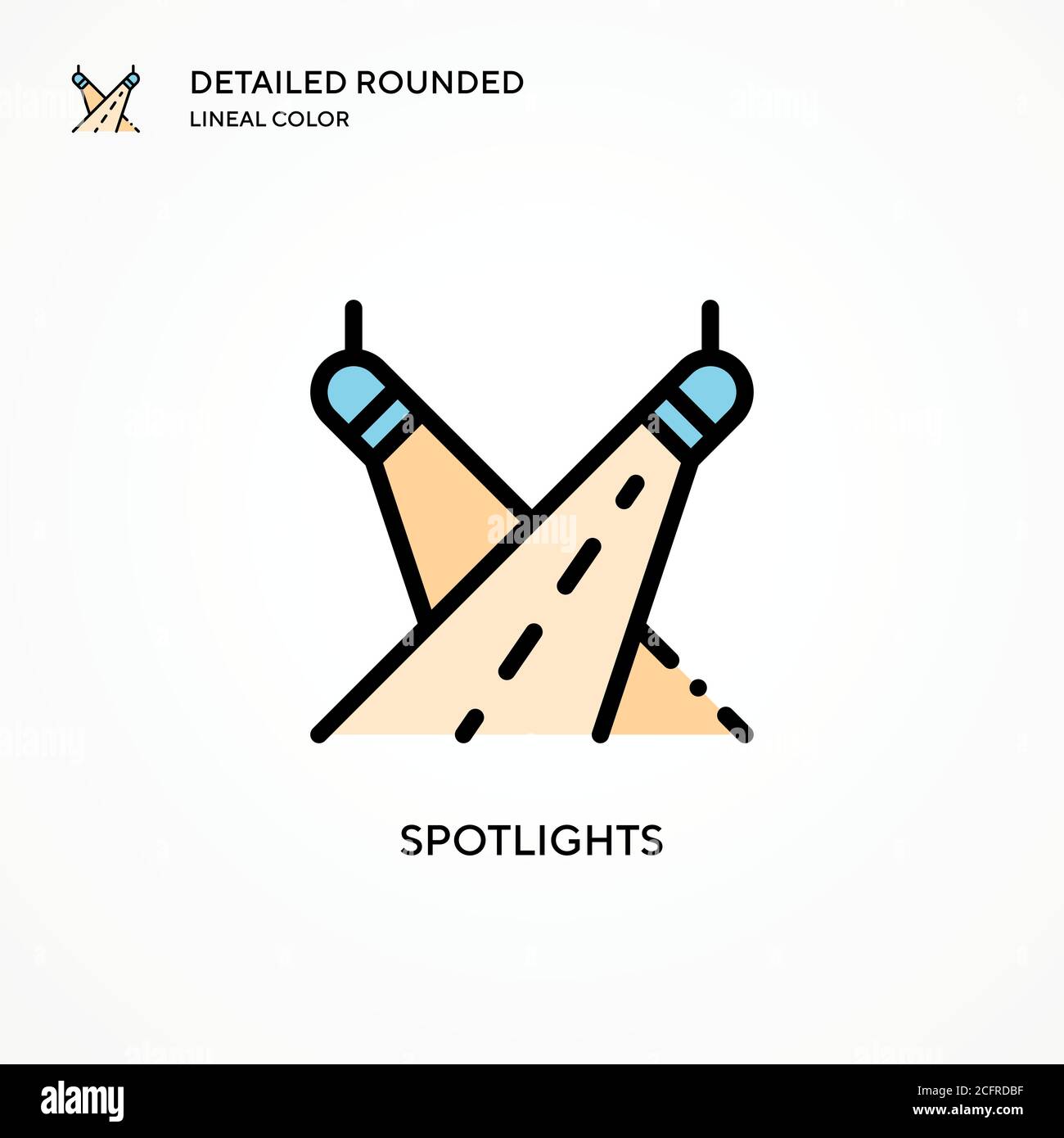 Spotlights vector icon. Modern vector illustration concepts. Easy to ...