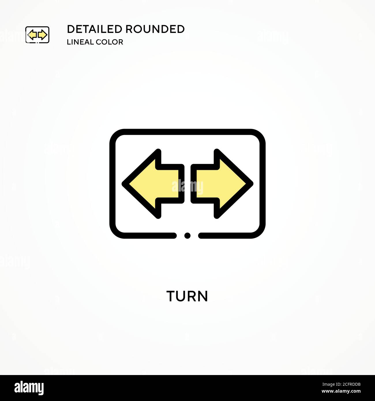 Turn vector icon. Modern vector illustration concepts. Easy to edit and ...