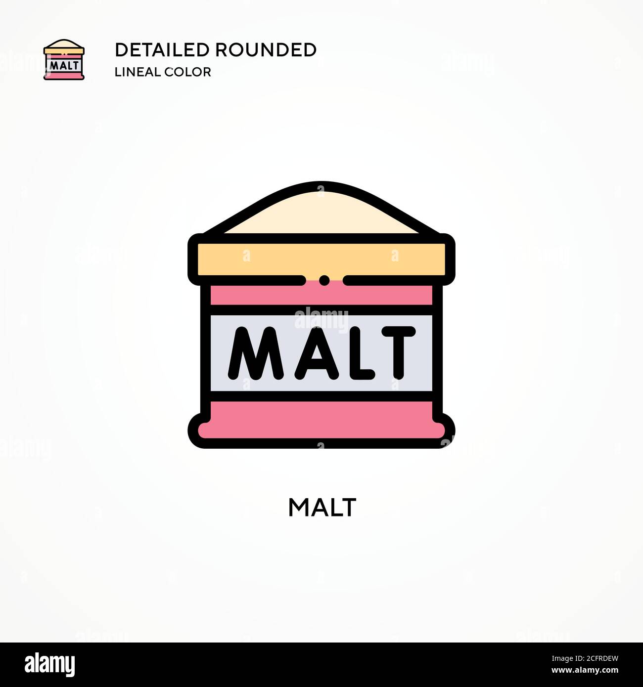 Malt vector icon. Modern vector illustration concepts. Easy to edit and ...