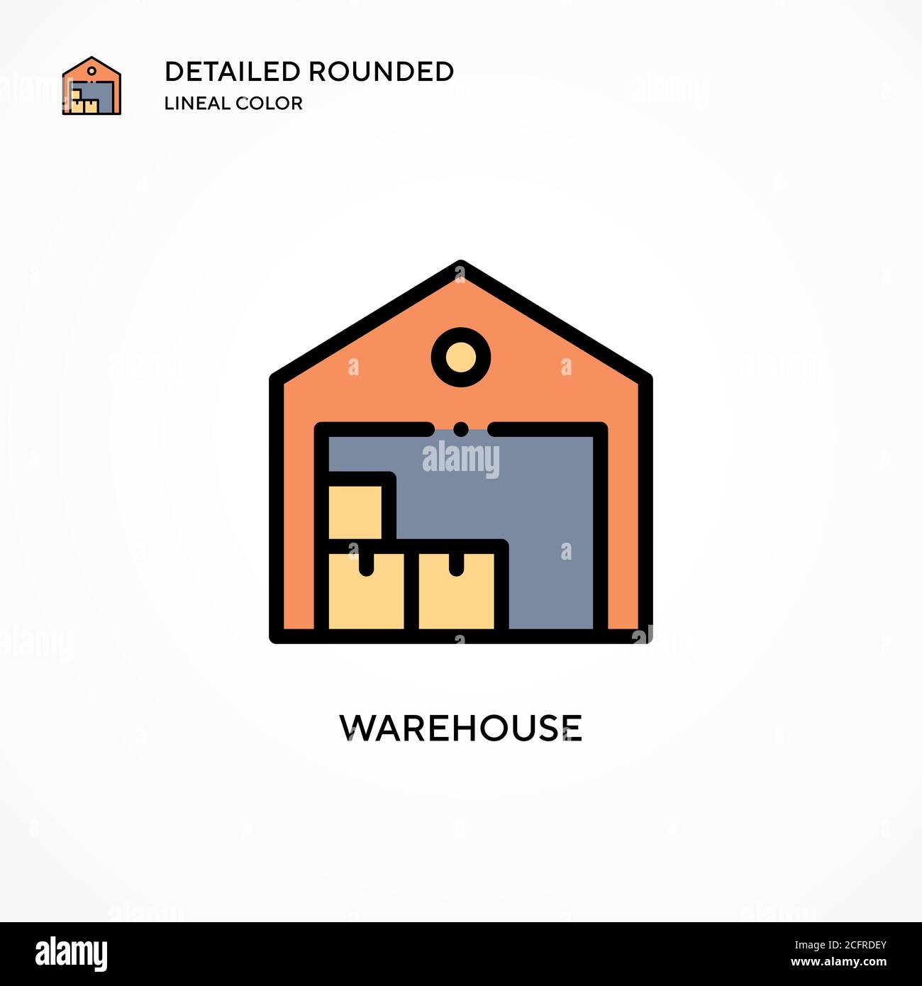 Warehouse vector icon. Modern vector illustration concepts. Easy to ...