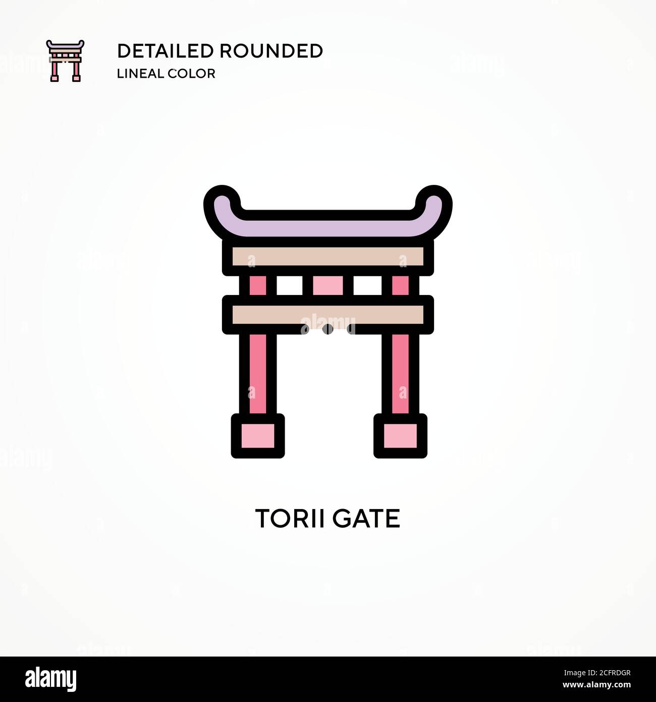 Torii gate vector icon. Modern vector illustration concepts. Easy to ...
