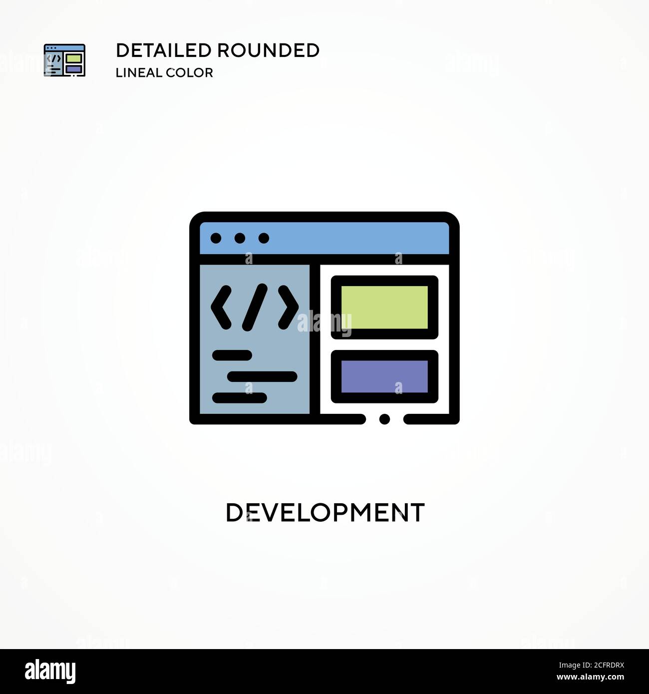 Development vector icon. Modern vector illustration concepts. Easy to ...