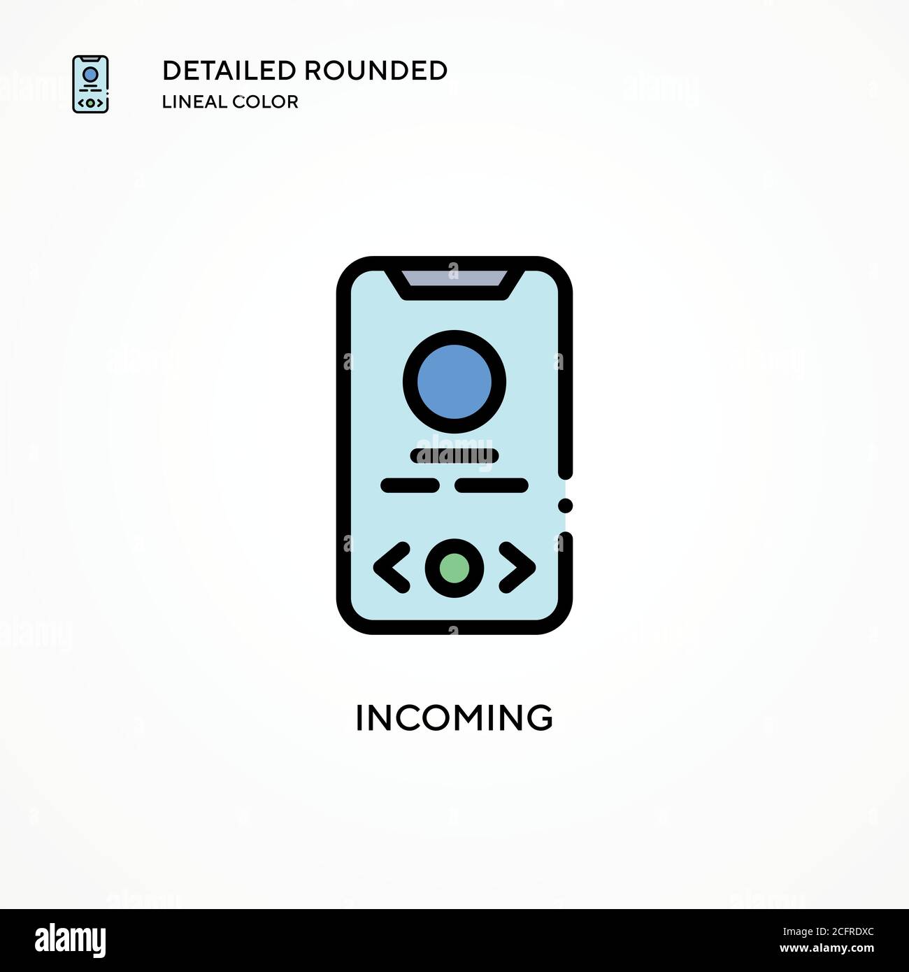 Incoming vector icon. Modern vector illustration concepts. Easy to edit ...