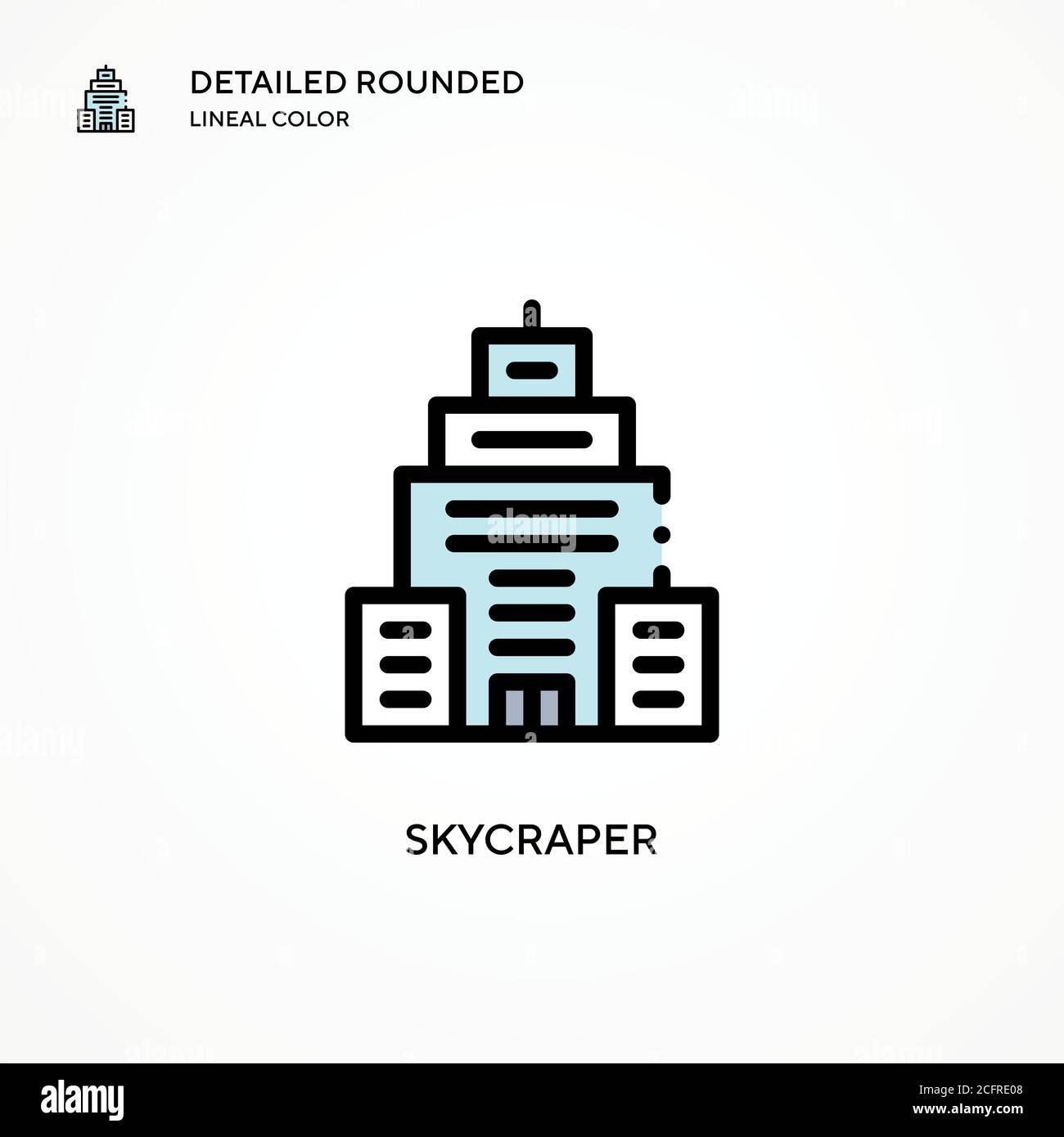 Skycraper vector icon. Modern vector illustration concepts. Easy to ...
