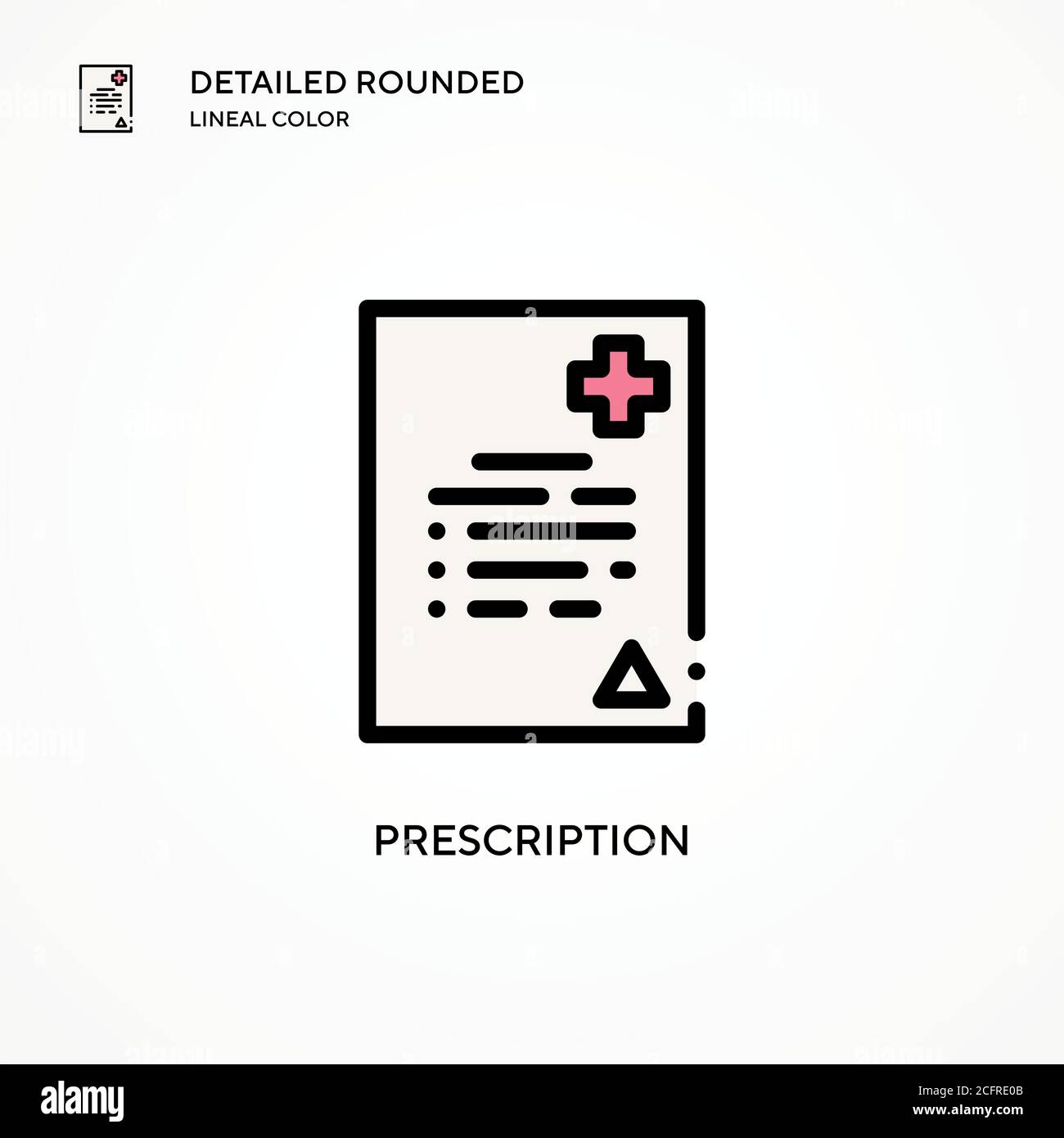 Prescription vector icon. Modern vector illustration concepts. Easy to ...