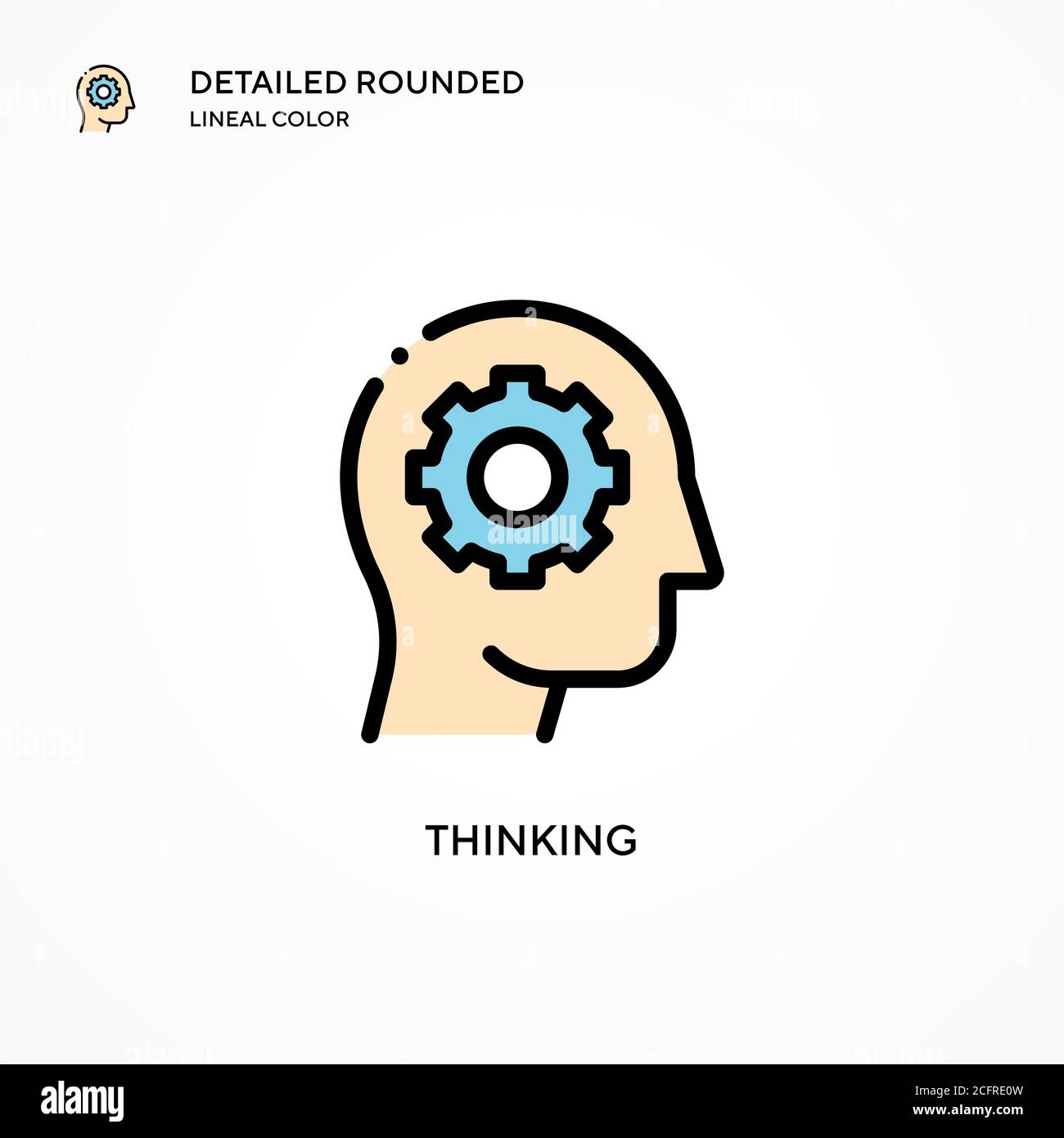 Thinking vector icon. Modern vector illustration concepts. Easy to edit ...