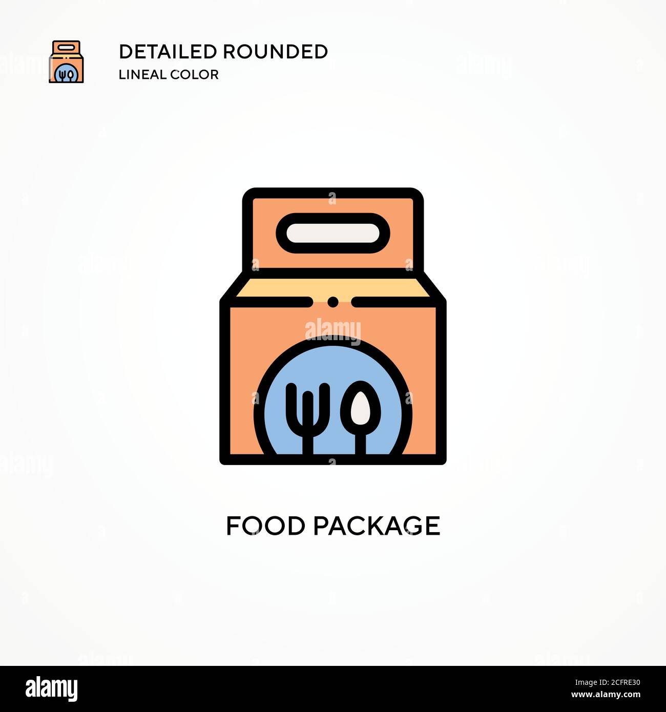 Food package vector icon. Modern vector illustration concepts. Easy to ...
