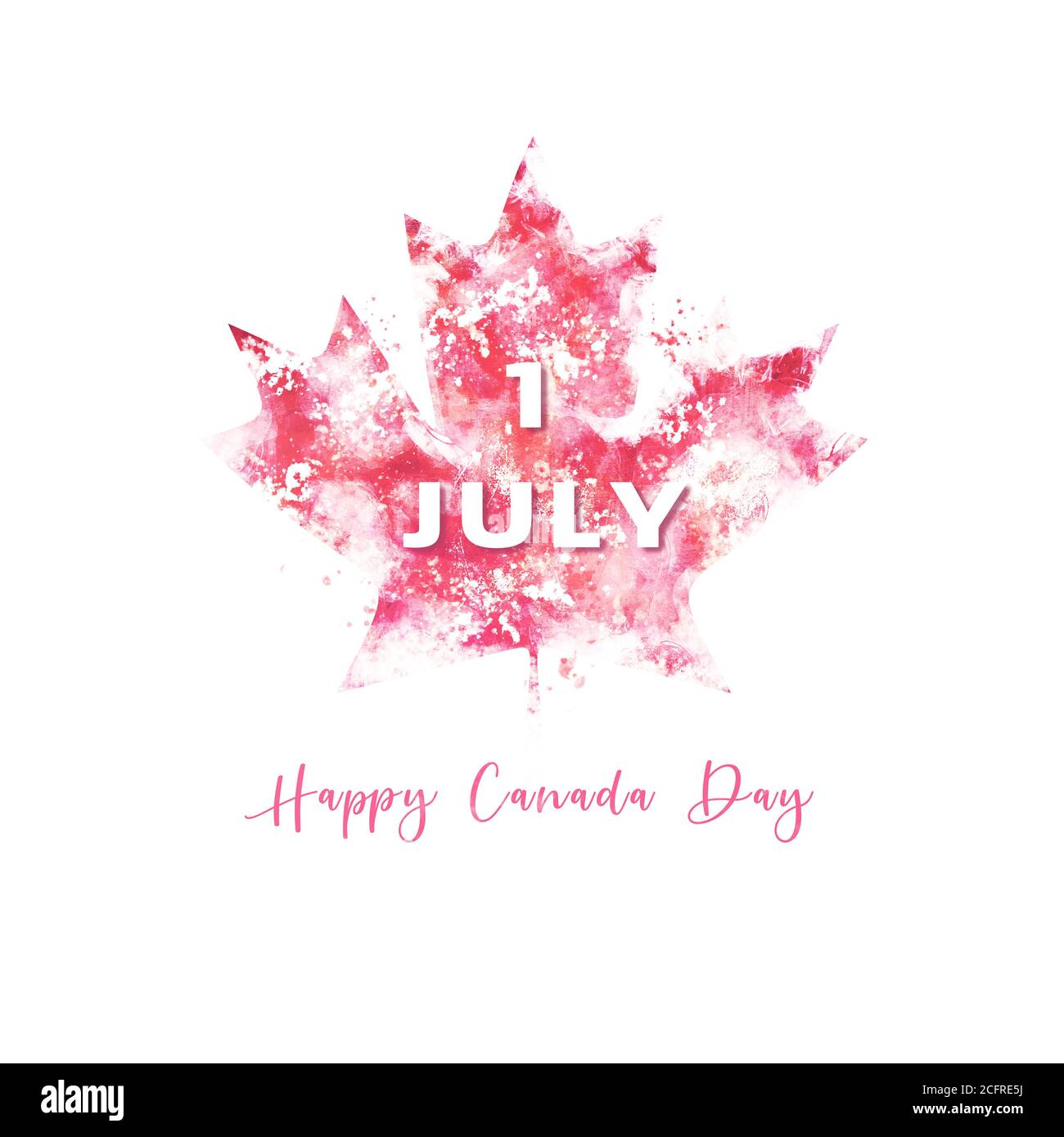 Canadian National Holiday. 1 July. Happy Canada Day greeting card ...