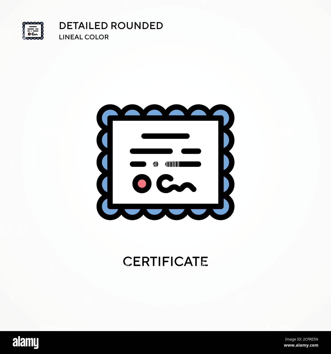 Certificate vector icon. Modern vector illustration concepts. Easy to ...