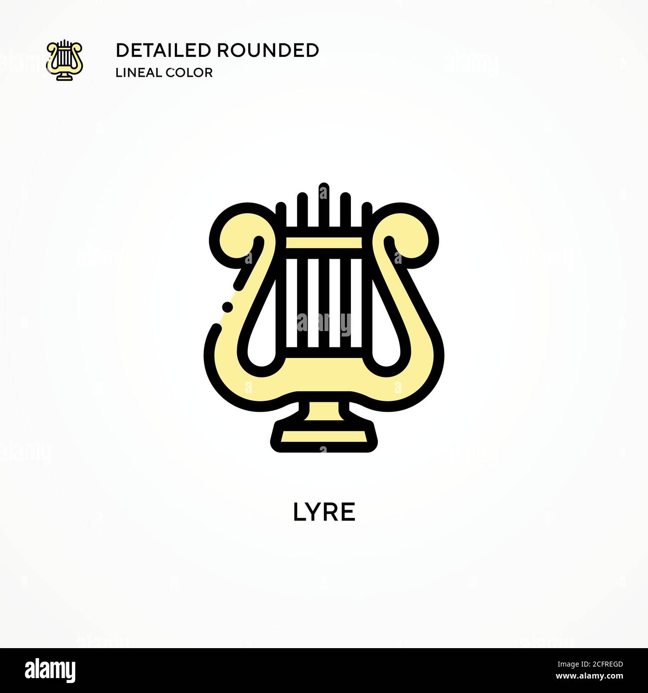 Lyre vector icon. Modern vector illustration concepts. Easy to edit and ...