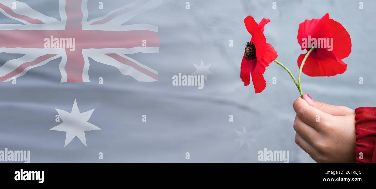Child australian flag hi-res stock photography and images - Alamy