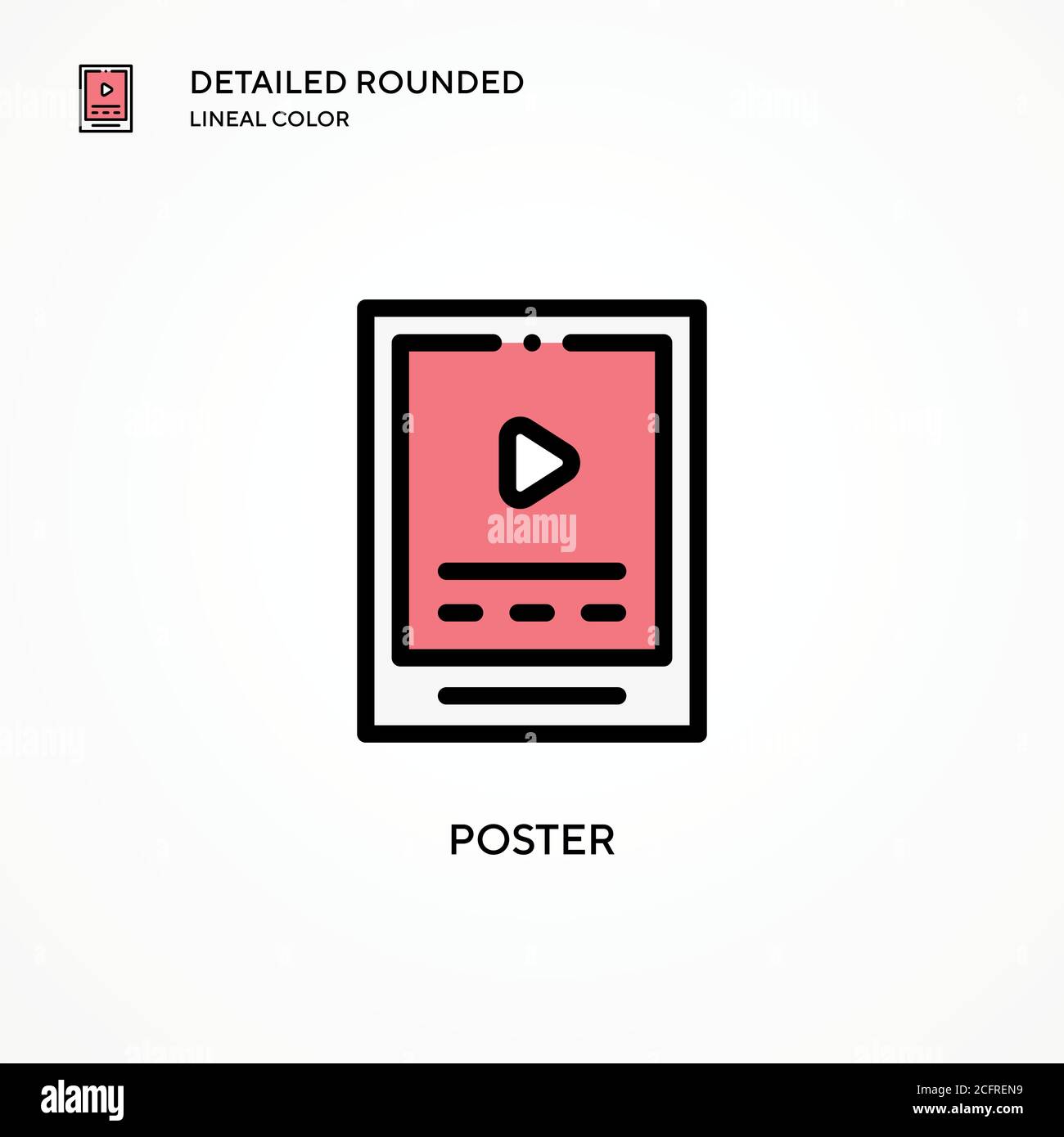 Poster vector icon. Modern vector illustration concepts. Easy to edit ...