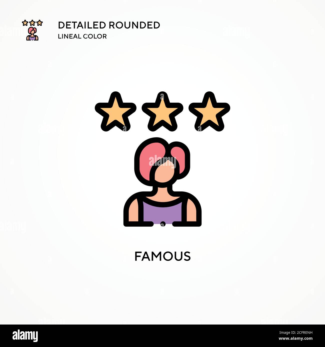Famous vector icon. Modern vector illustration concepts. Easy to edit ...