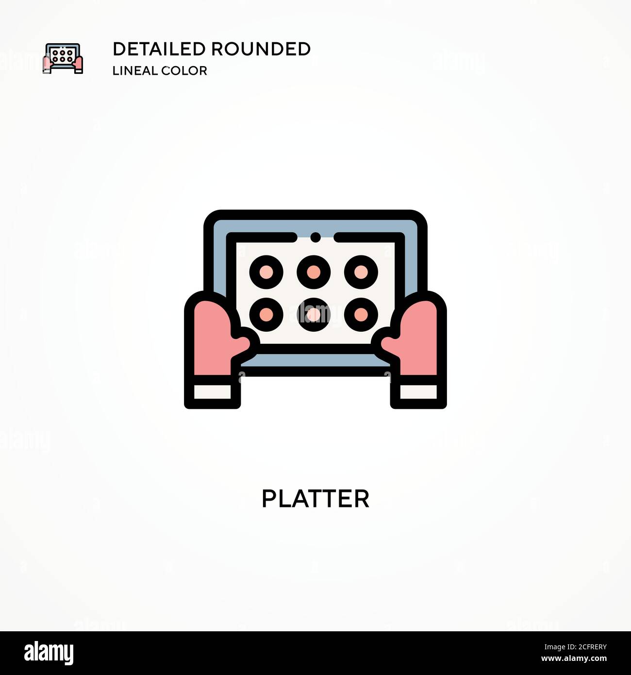 Platter vector icon. Modern vector illustration concepts. Easy to edit ...