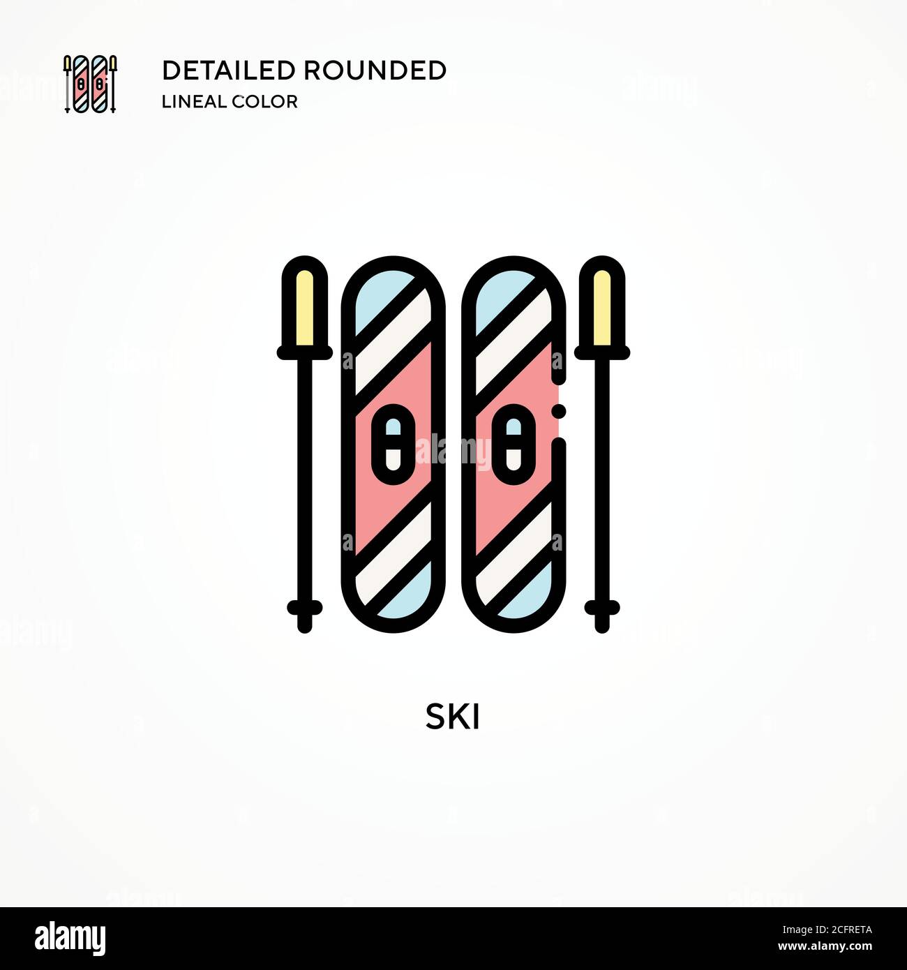 Ski vector icon. Modern vector illustration concepts. Easy to edit and ...
