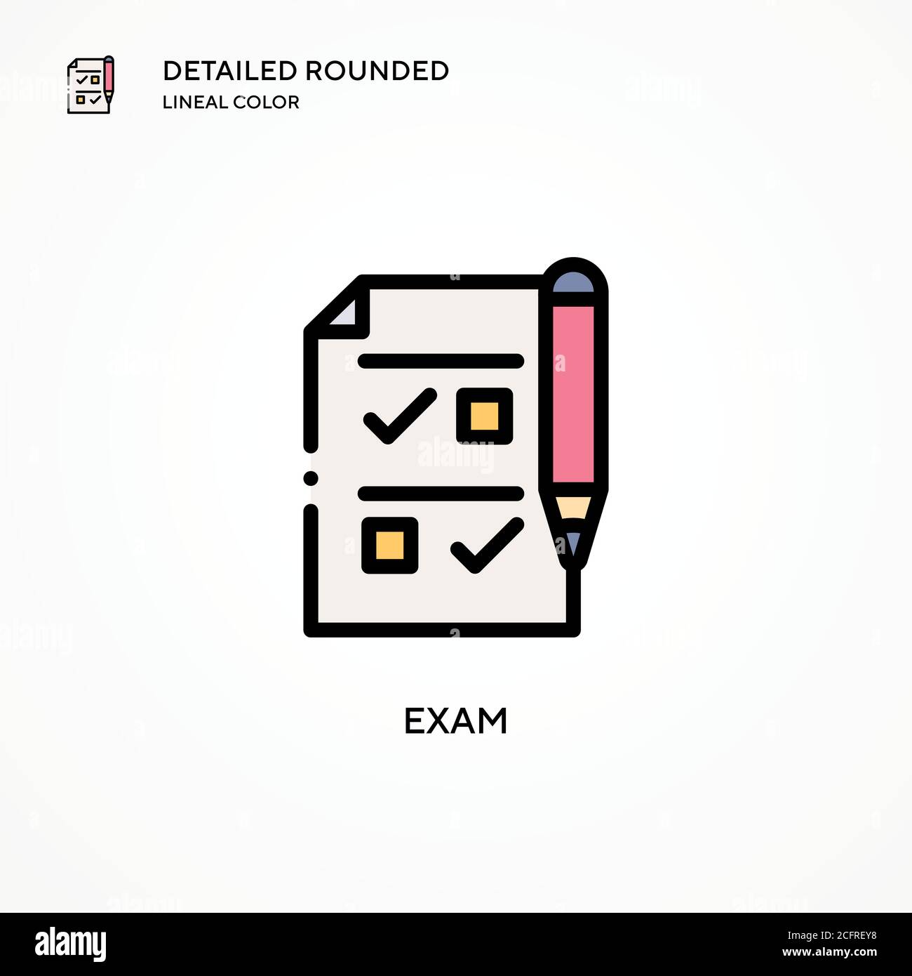 Exam vector icon. Modern vector illustration concepts. Easy to edit and ...