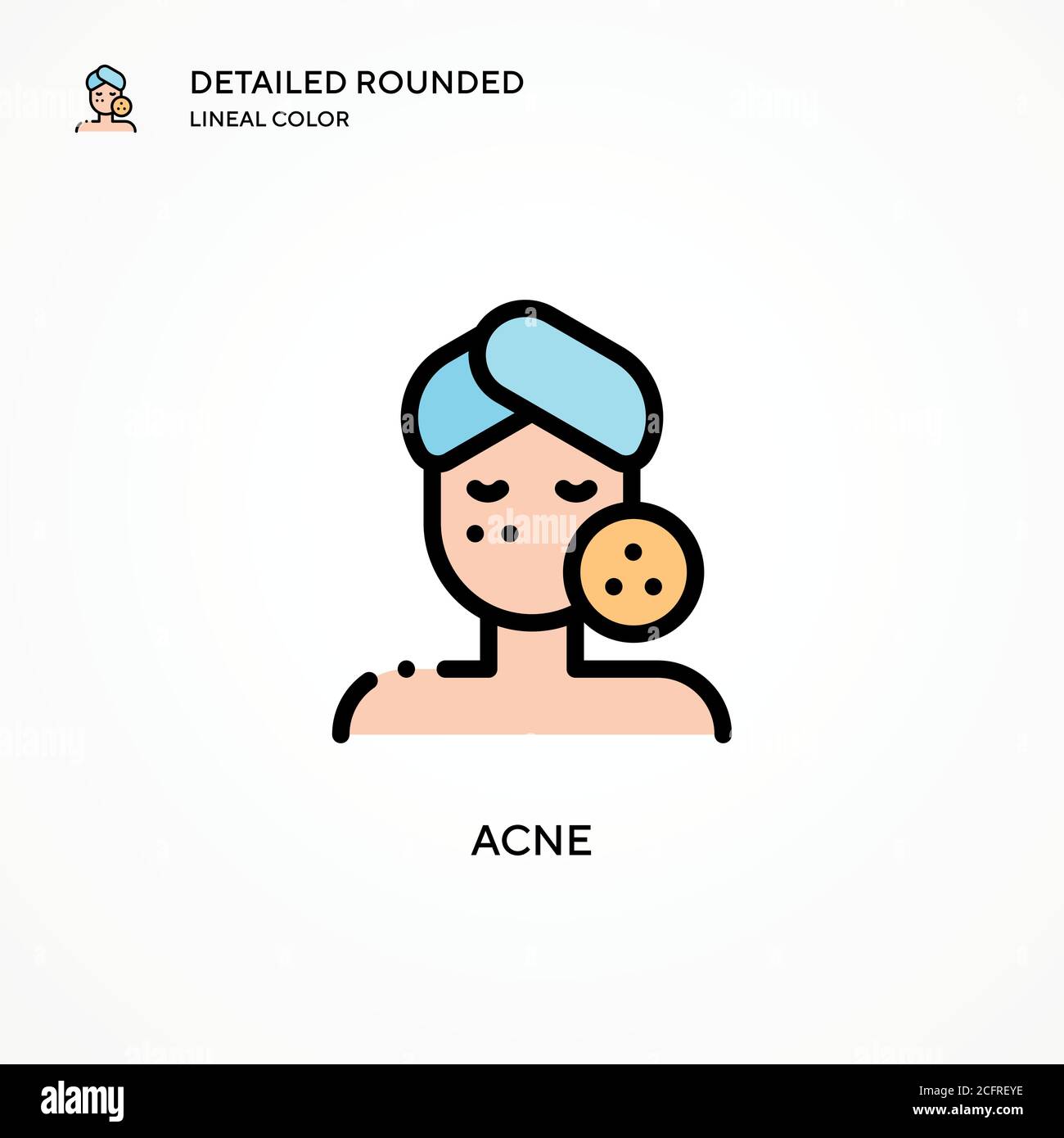 Acne vector icon. Modern vector illustration concepts. Easy to edit and ...