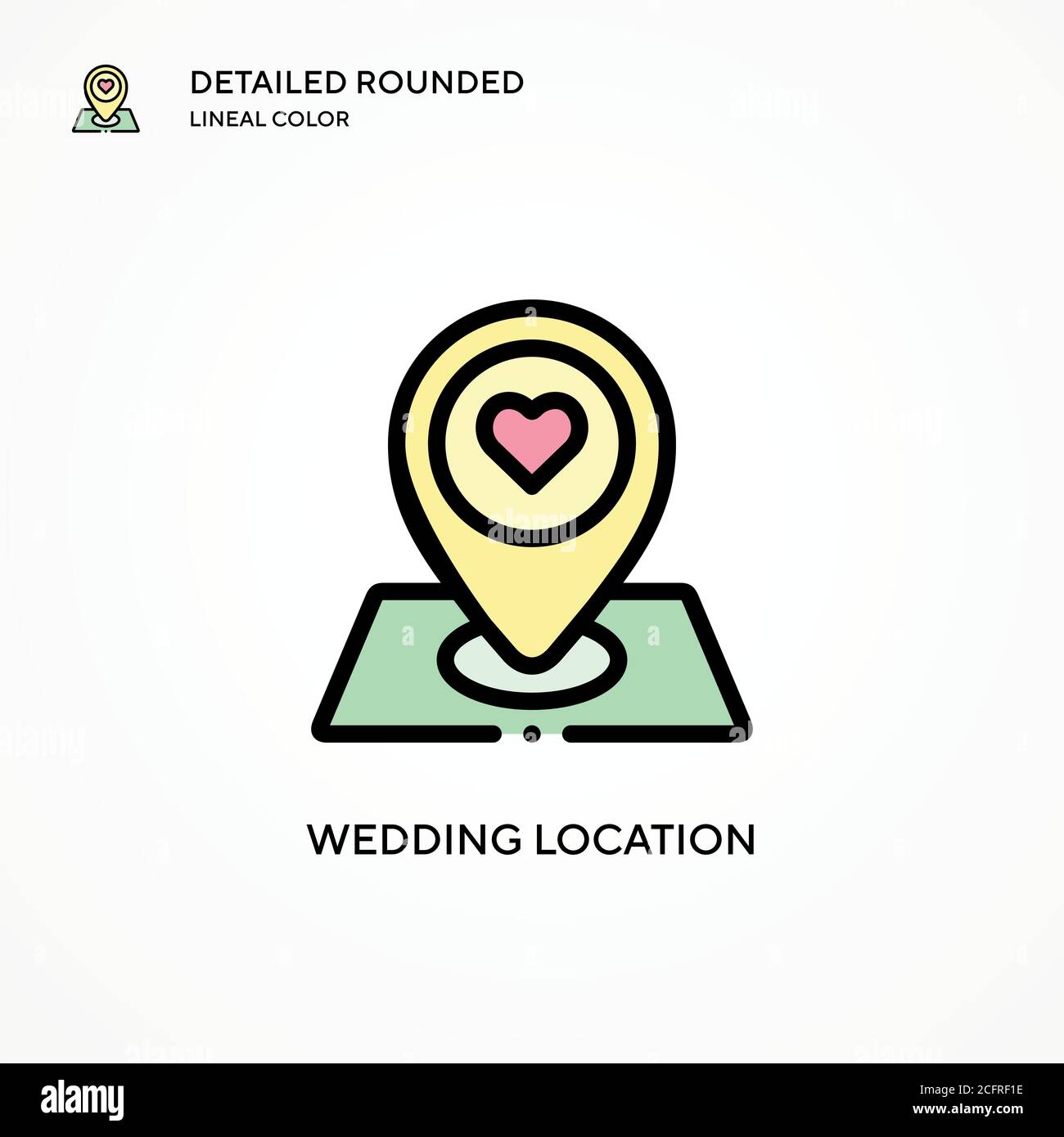 Wedding location vector icon. Modern vector illustration concepts. Easy ...