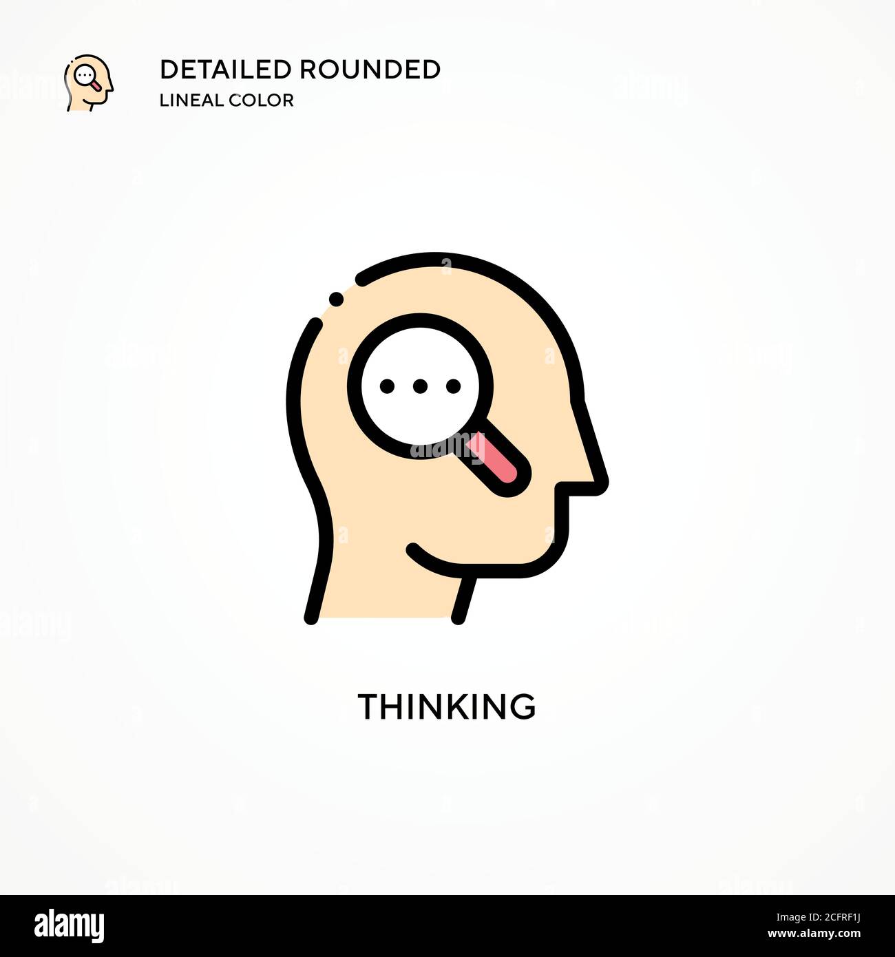 Thinking vector icon. Modern vector illustration concepts. Easy to edit ...