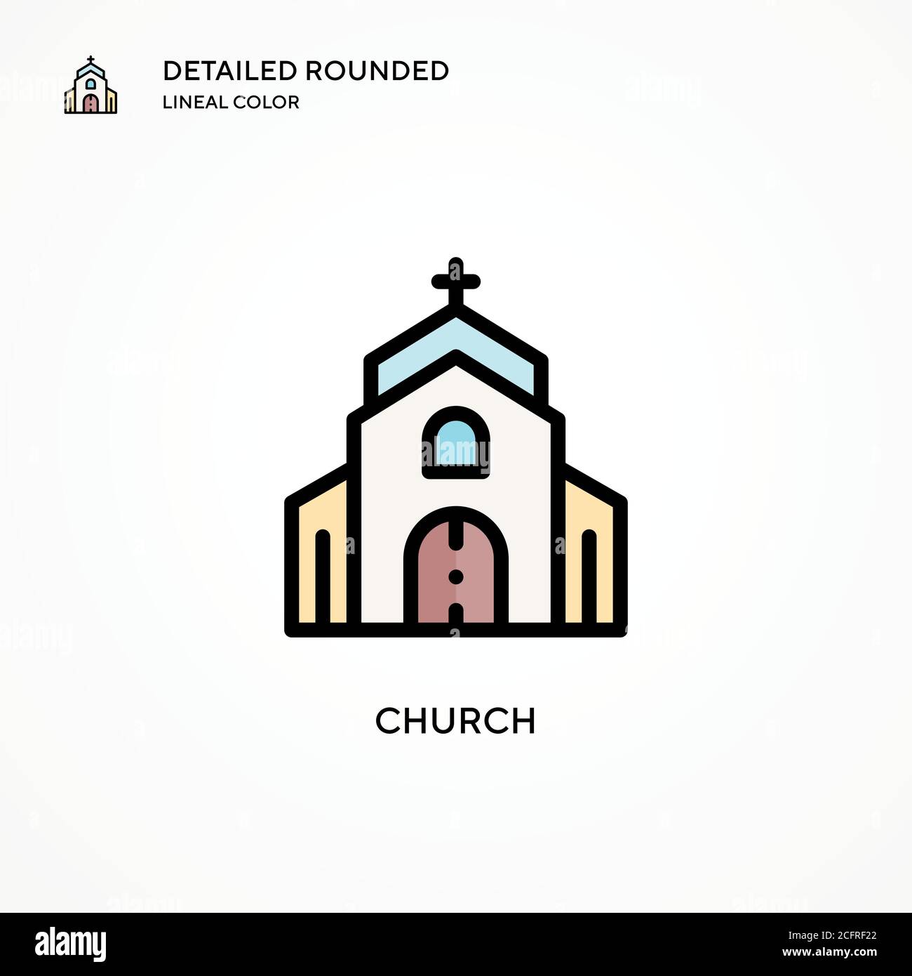 Church vector icon. Modern vector illustration concepts. Easy to edit ...