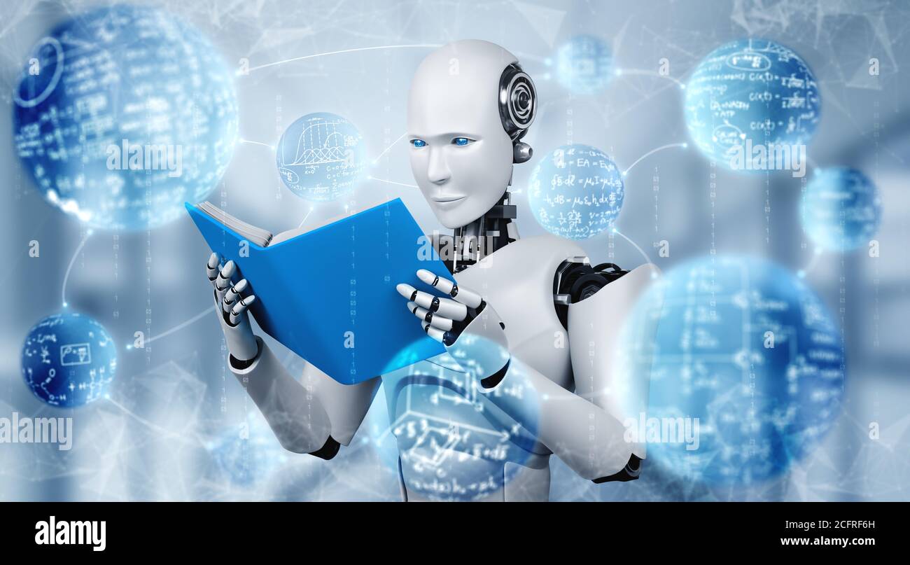 Robot reading hi-res stock photography and images - Alamy
