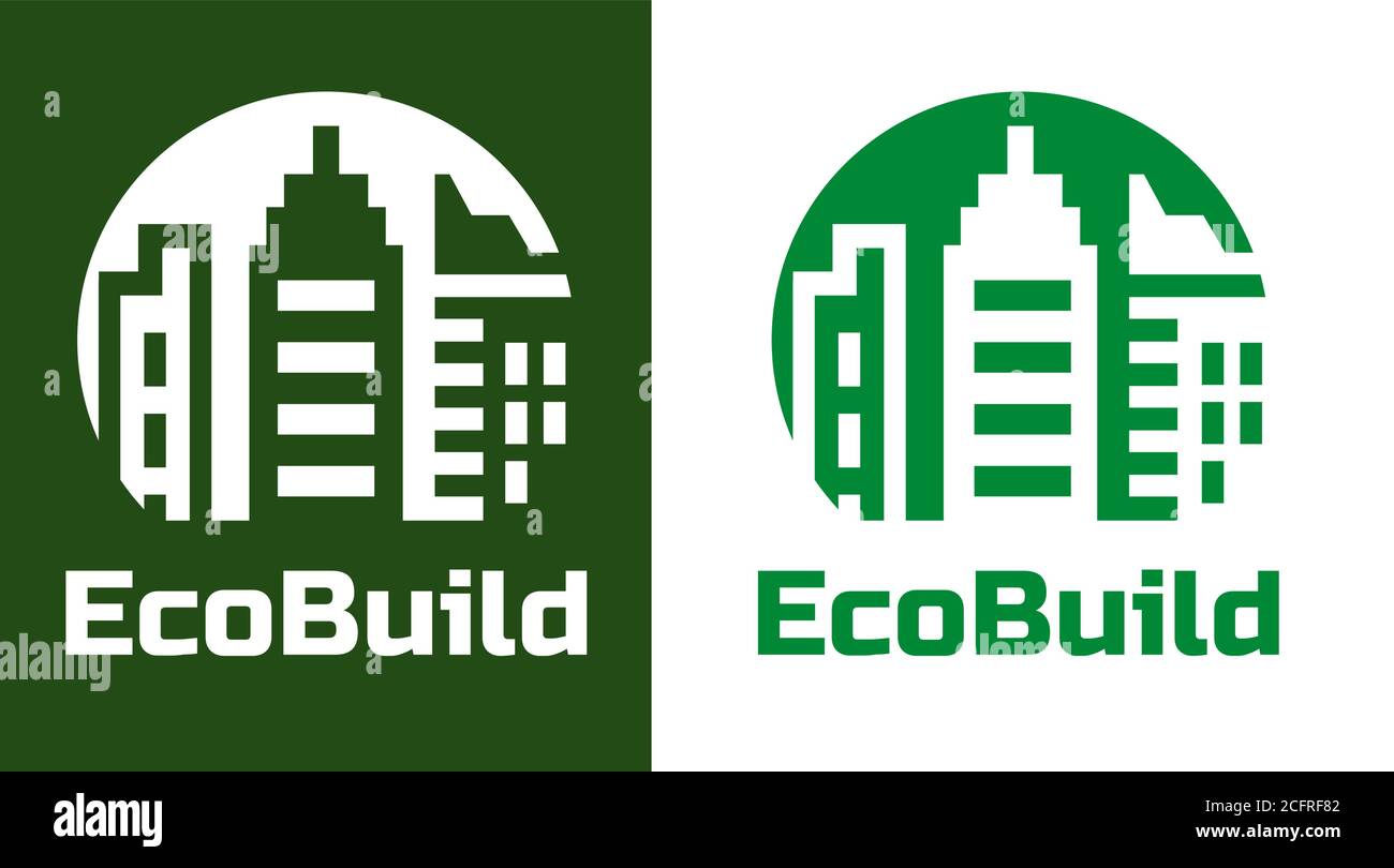 Home building logo and symbols. Eco Real estate vector logo. Vector ...
