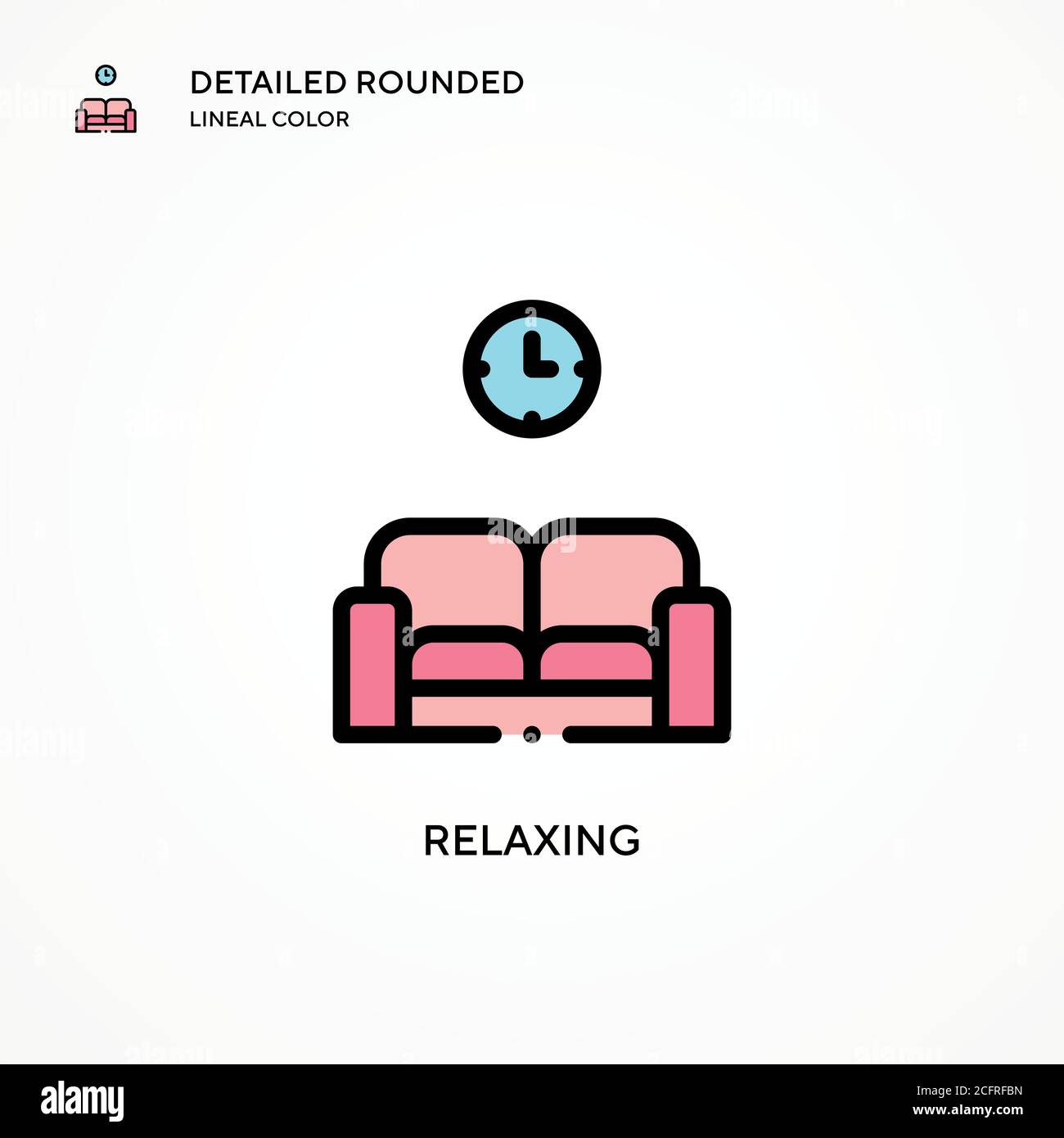 Relaxing vector icon. Modern vector illustration concepts. Easy to edit ...