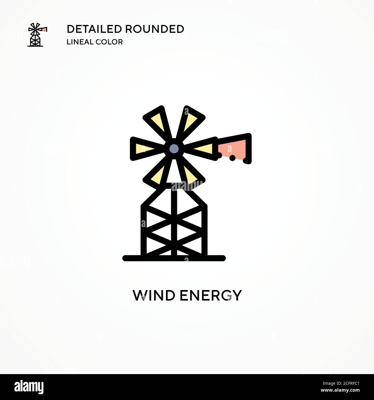 Wind energy vector icon. Modern vector illustration concepts. Easy to ...