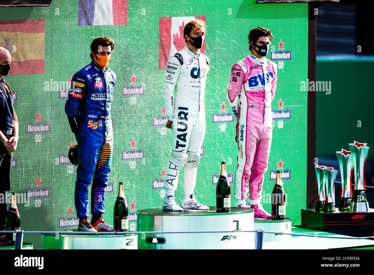 2020 italian grand prix podium hi-res stock photography and images - Alamy