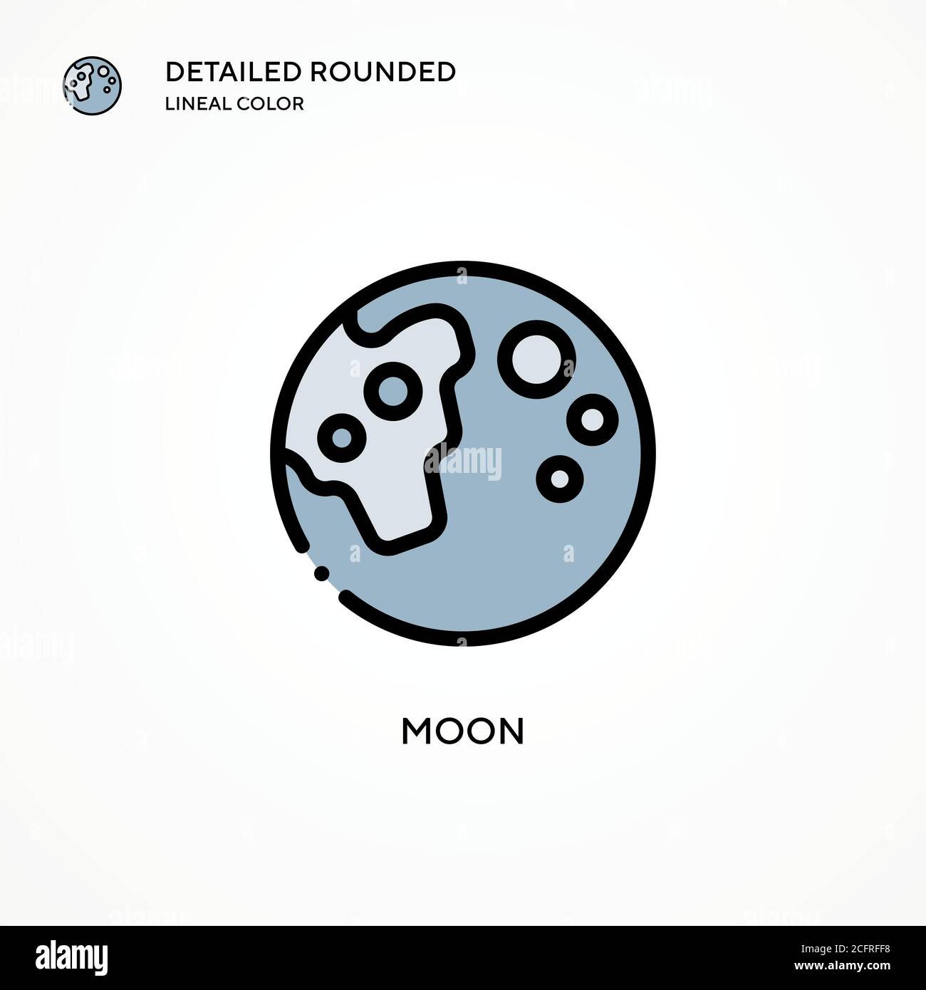 Moon vector icon. Modern vector illustration concepts. Easy to edit and ...