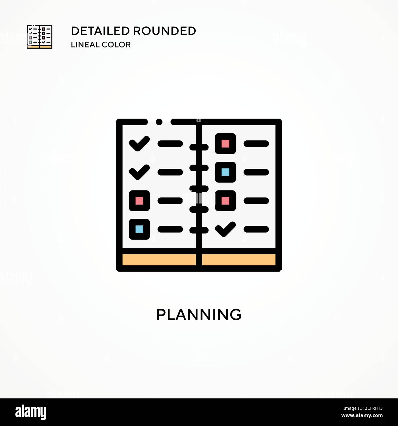 Planning vector icon. Modern vector illustration concepts. Easy to edit ...