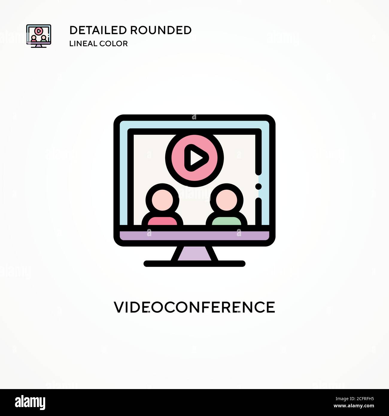 Videoconference vector icon. Modern vector illustration concepts. Easy ...