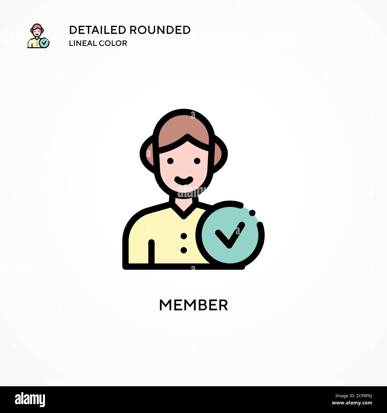 Member vector icon. Modern vector illustration concepts. Easy to edit ...