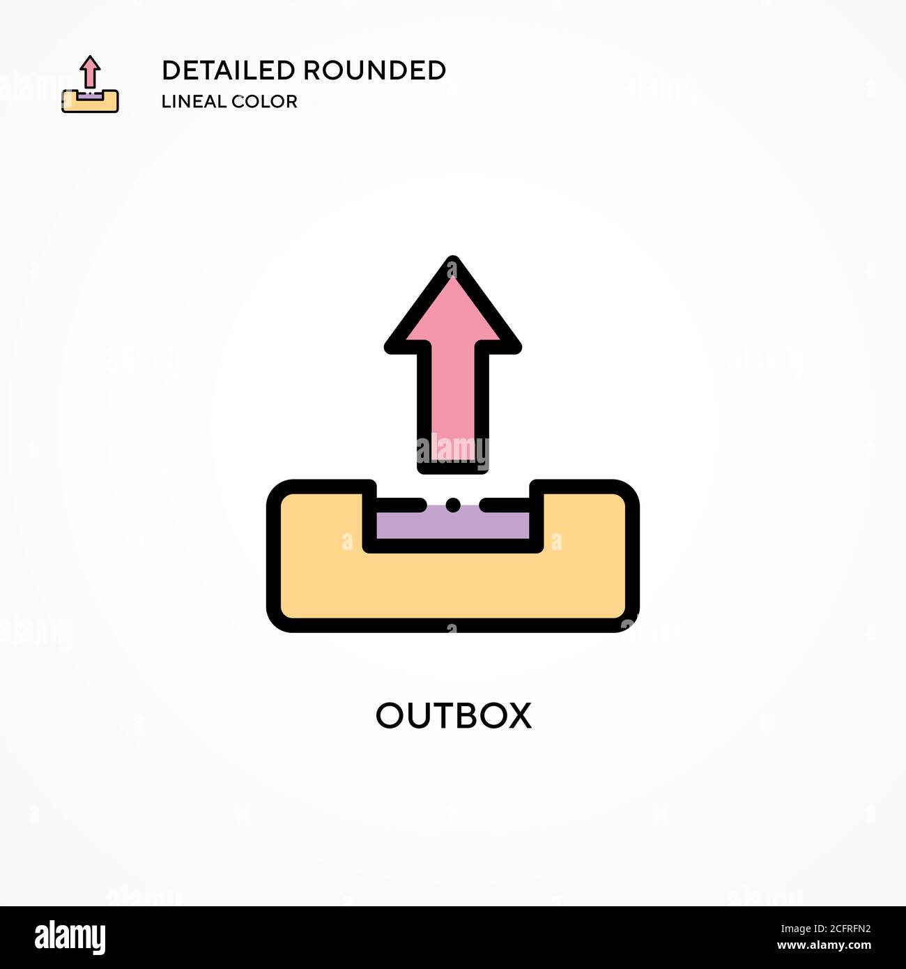 Outbox vector icon. Modern vector illustration concepts. Easy to edit ...
