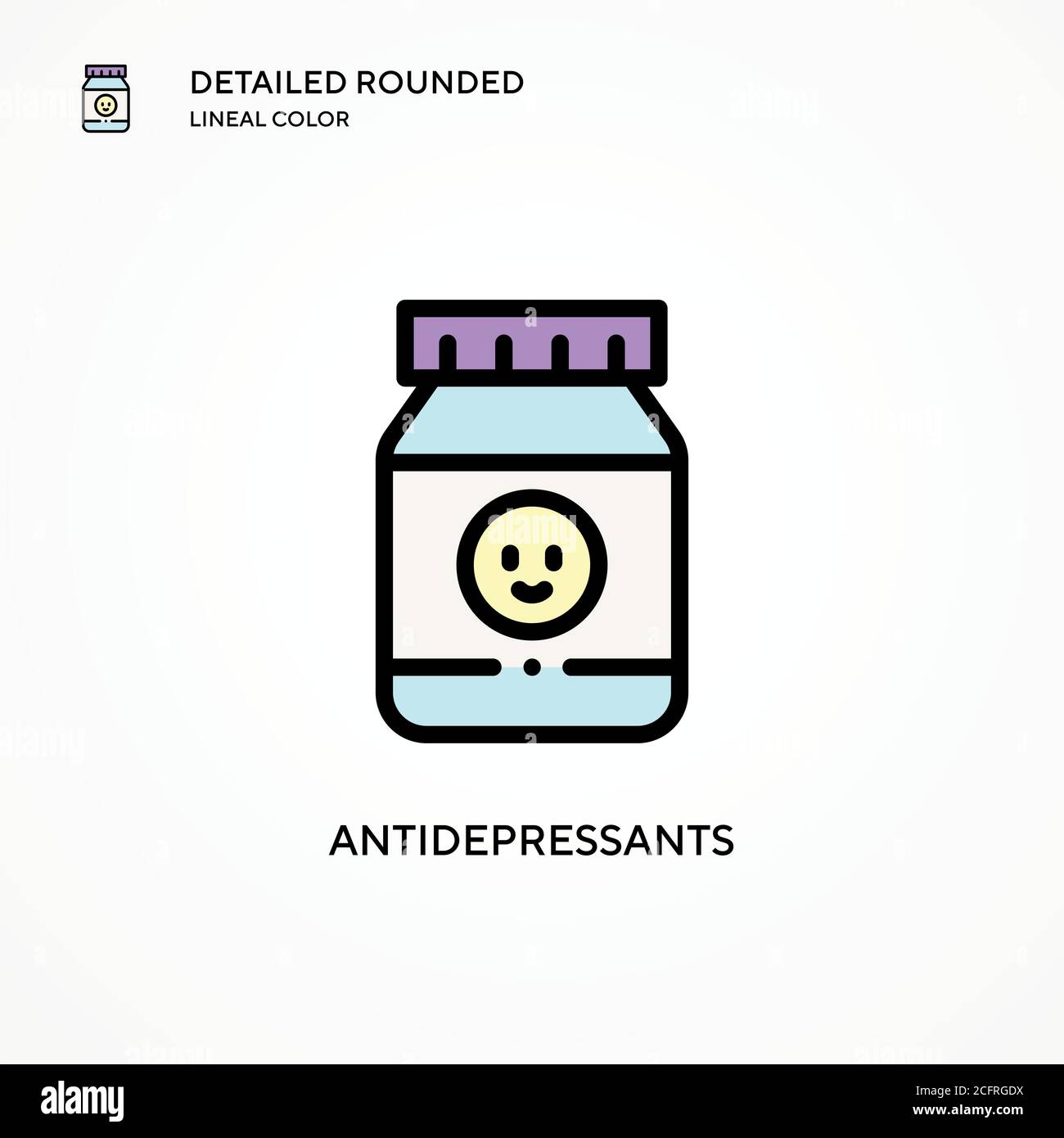 Antidepressants vector icon. Modern vector illustration concepts. Easy ...