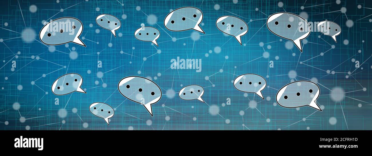 Illustration of a network communication concept Stock Photo - Alamy