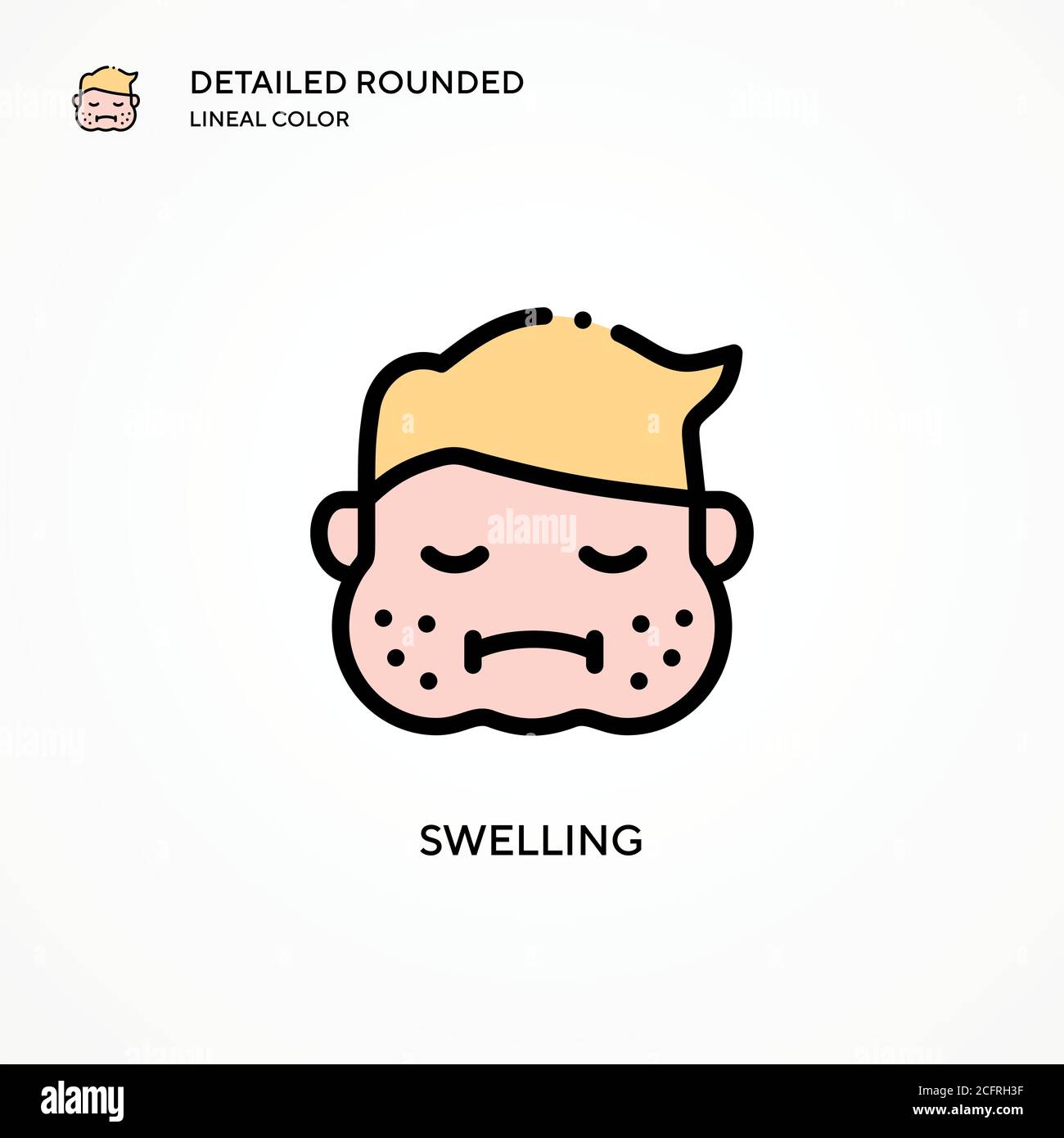 Swelling Vector Icon Modern Vector Illustration Concepts Easy To Edit And Customize Stock