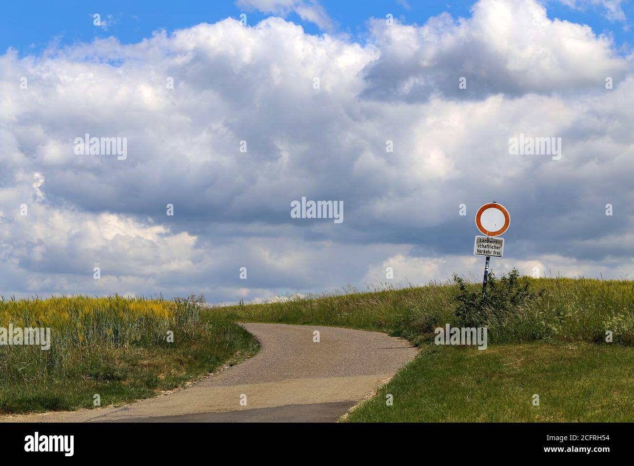 Agricultural vehicles only sign in the rural area Stock Photo - Alamy