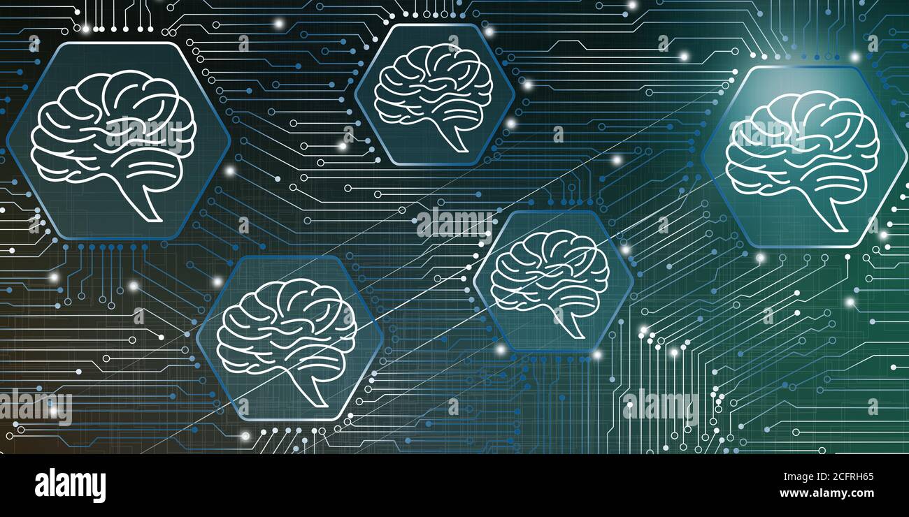 Illustration of an artificial intelligence concept Stock Photo - Alamy