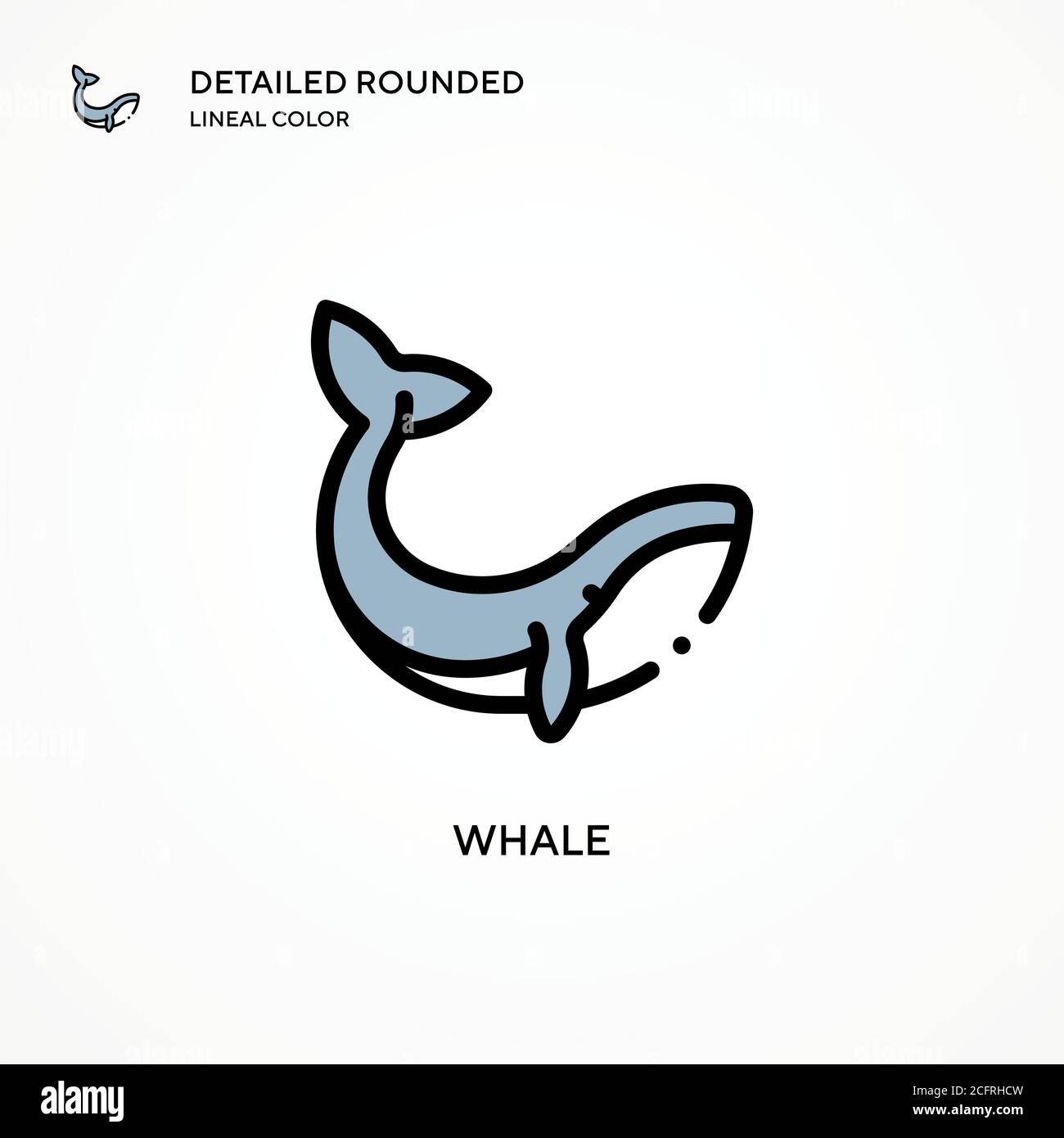 Whale vector icon. Modern vector illustration concepts. Easy to edit ...
