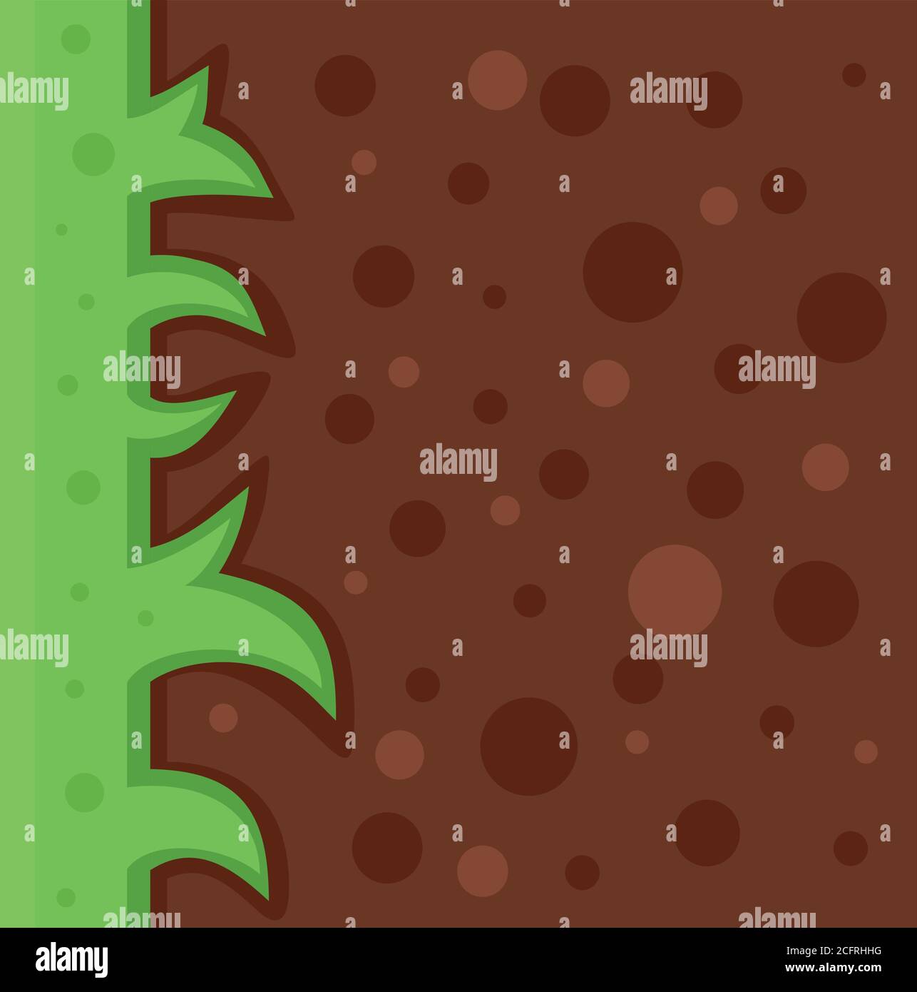 Game platform green nature icon. Flat illustration of game platform ...