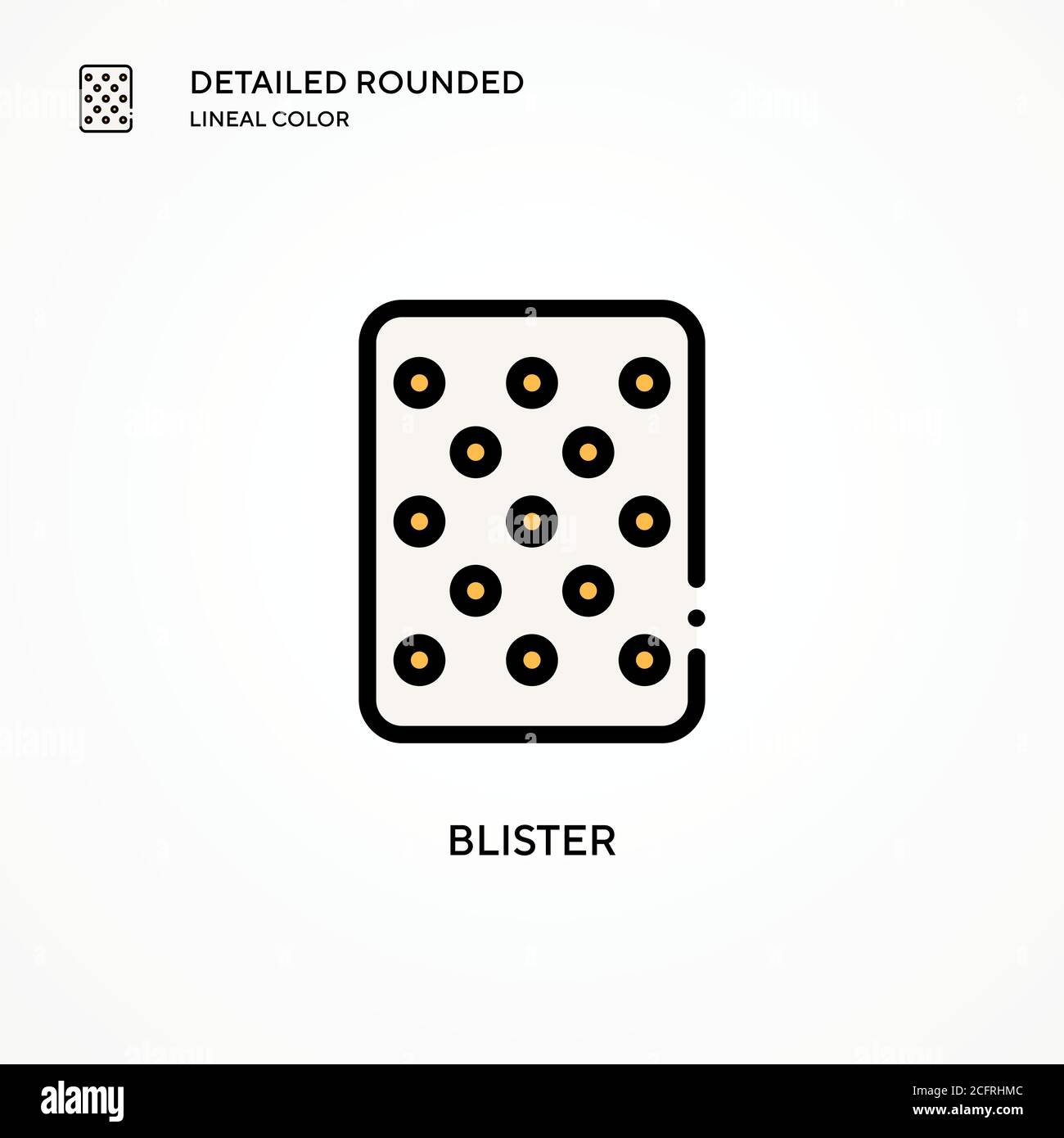 Blister vector icon. Modern vector illustration concepts. Easy to edit ...