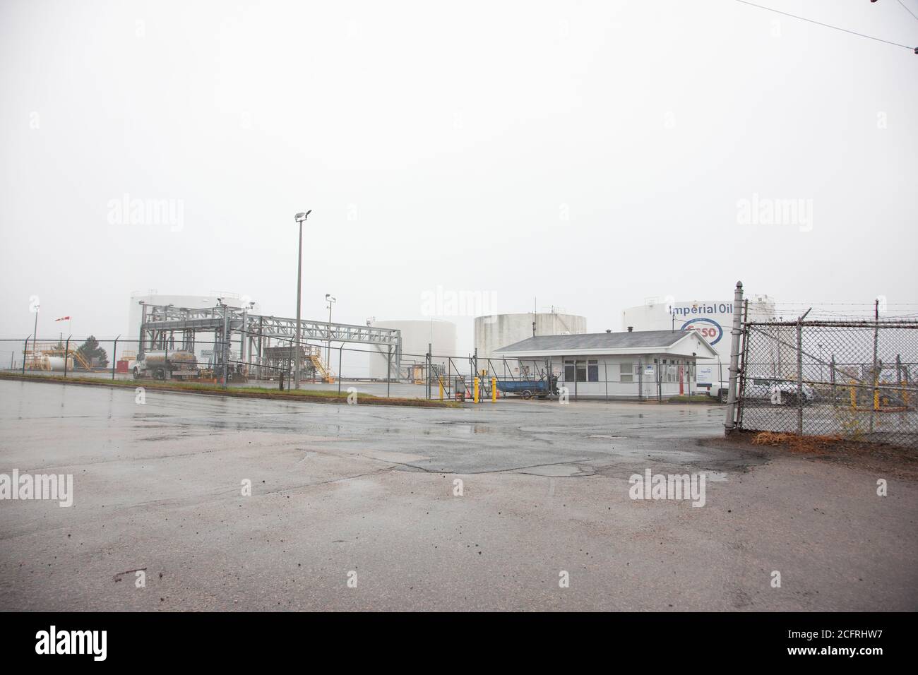 August 18, 2020- Sydney, Cape Breton, Canada: Entrance to the Esso ...