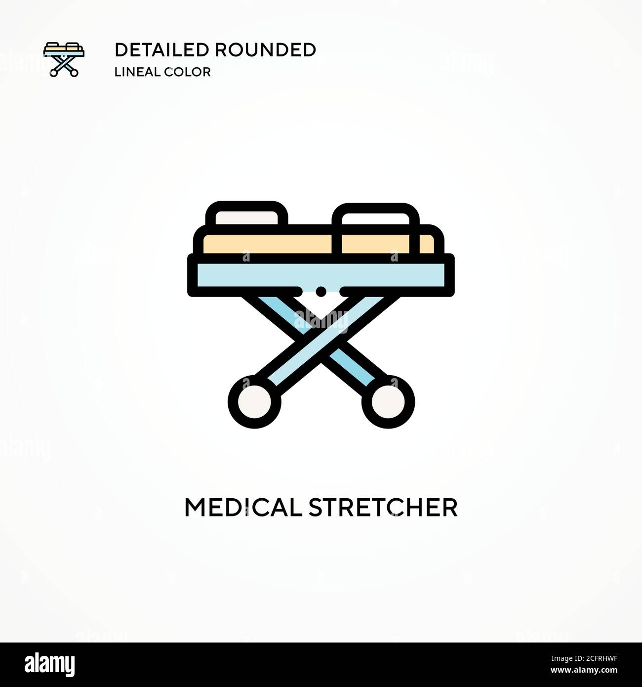 Medical stretcher vector icon. Modern vector illustration concepts ...