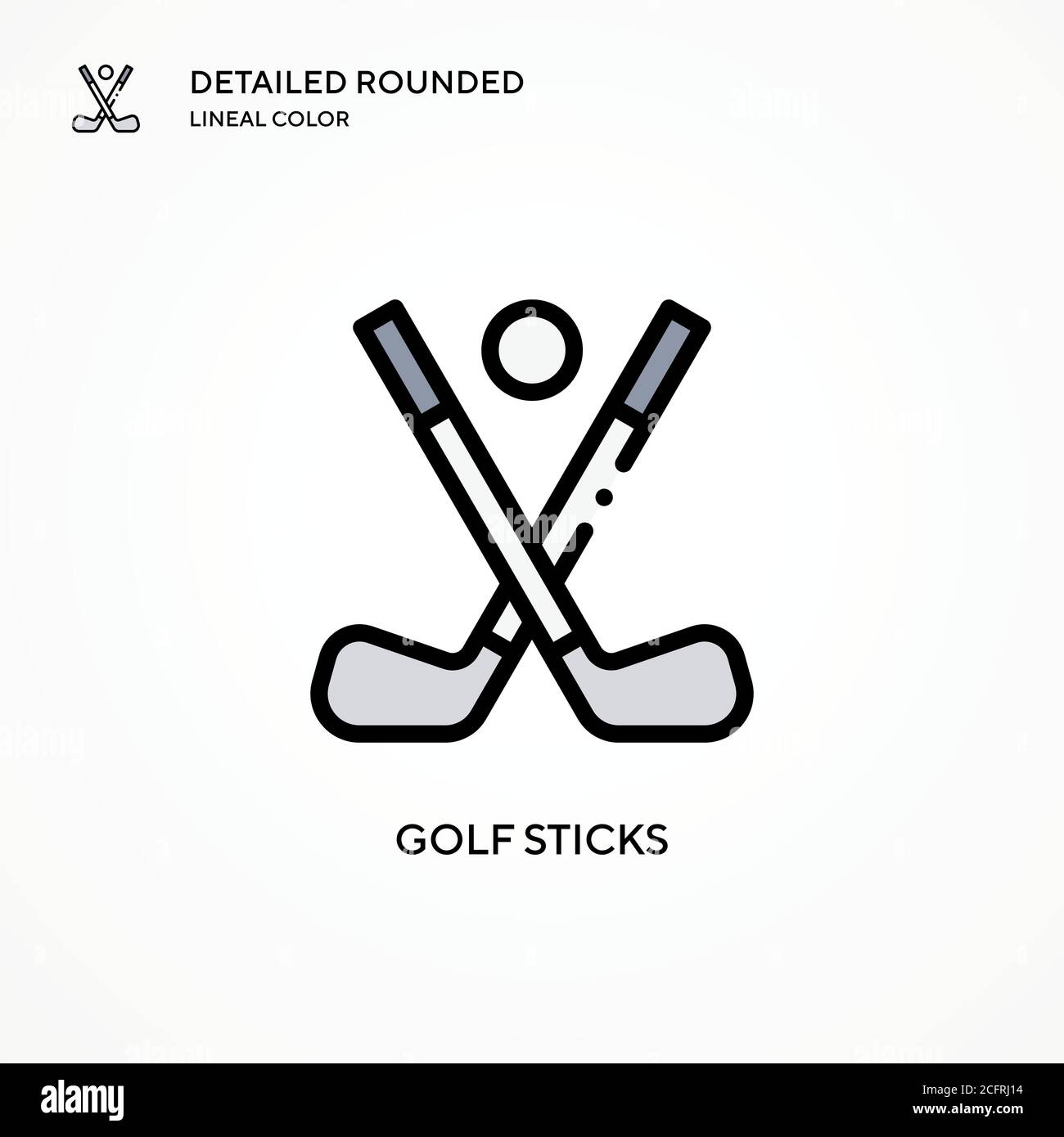 Golf sticks vector icon. Modern vector illustration concepts. Easy to ...