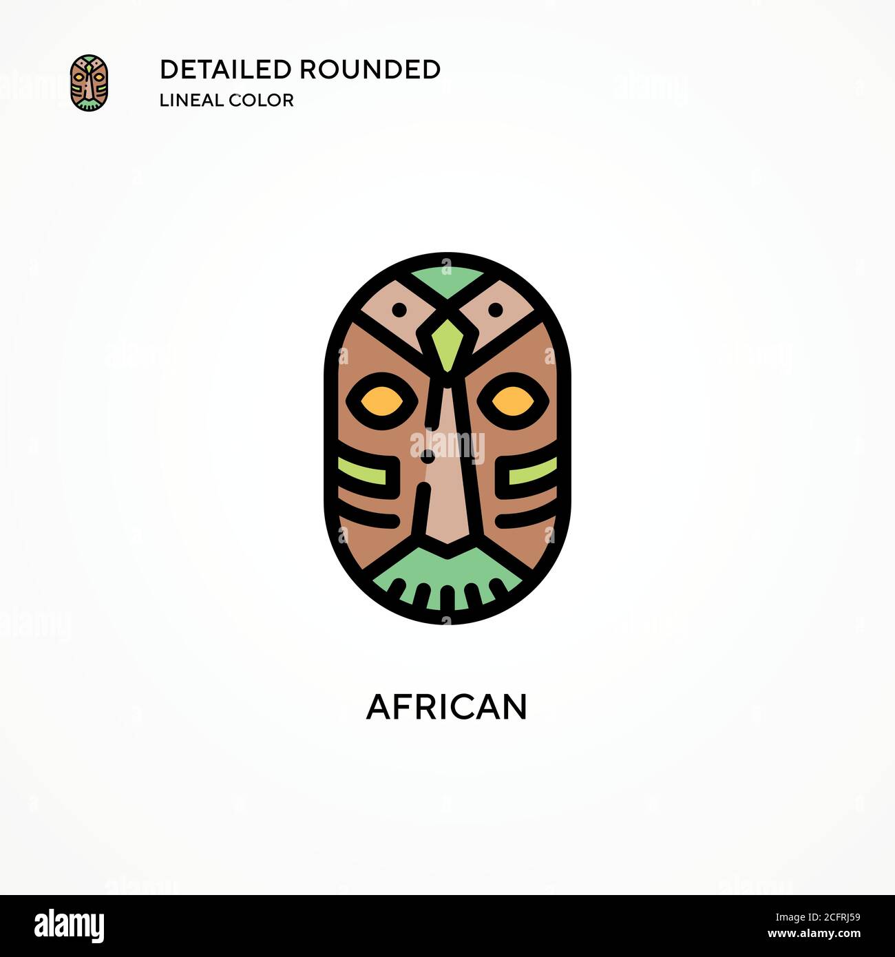 African vector icon. Modern vector illustration concepts. Easy to edit ...
