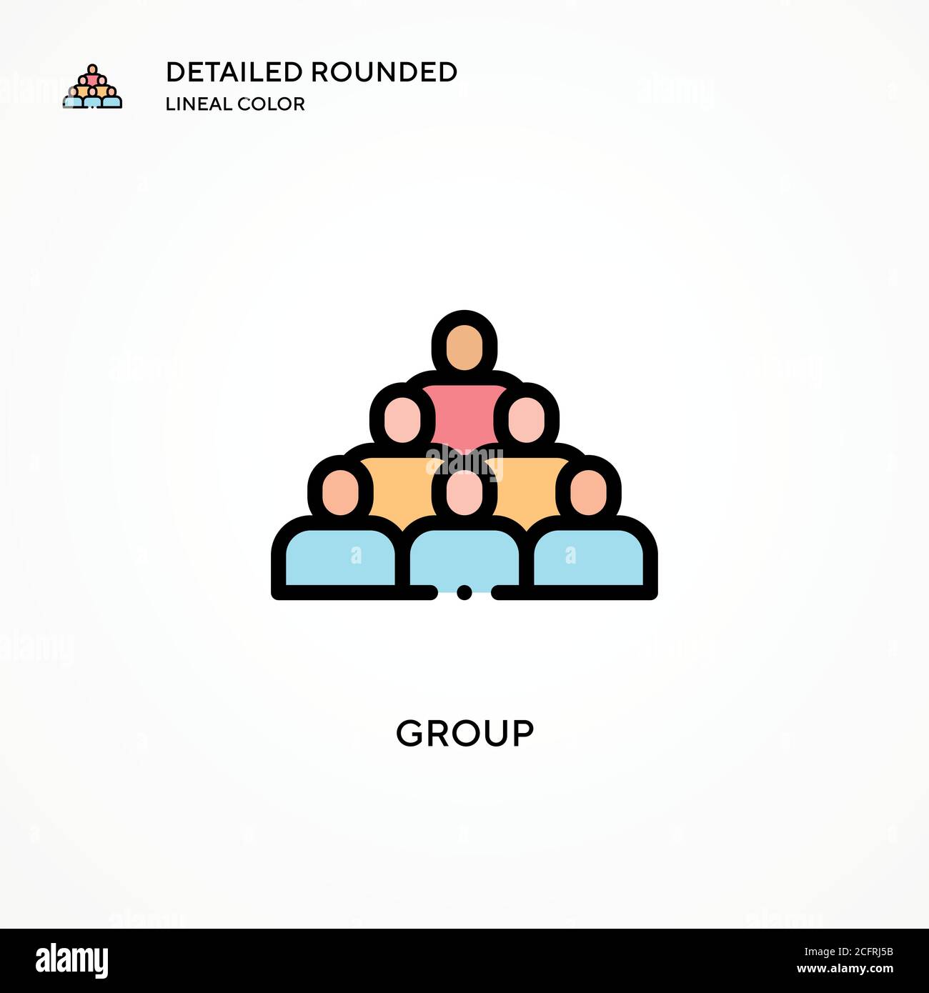 Group vector icon. Modern vector illustration concepts. Easy to edit ...